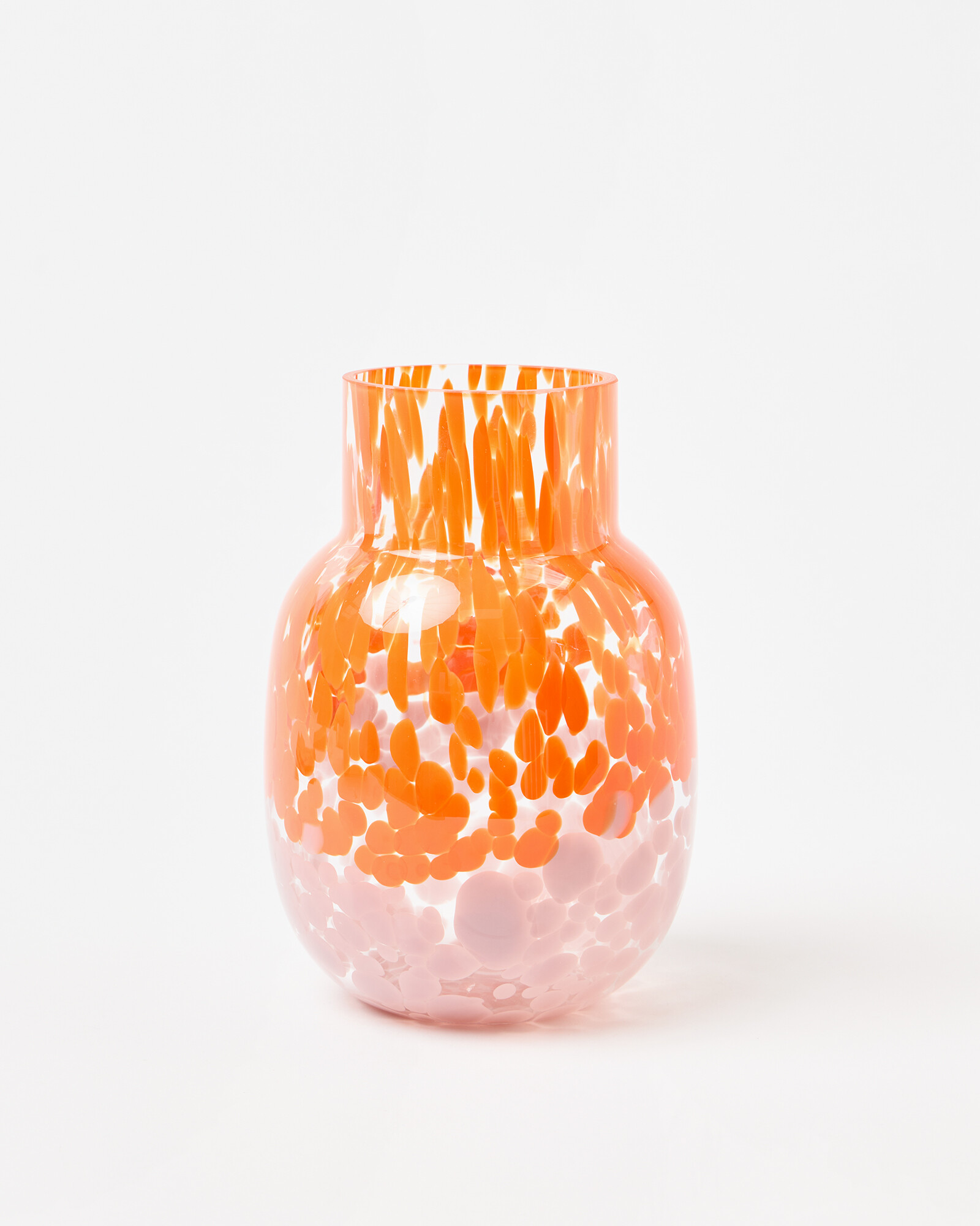Cilo Orange Speckle Glass Vase | Oliver Bonas