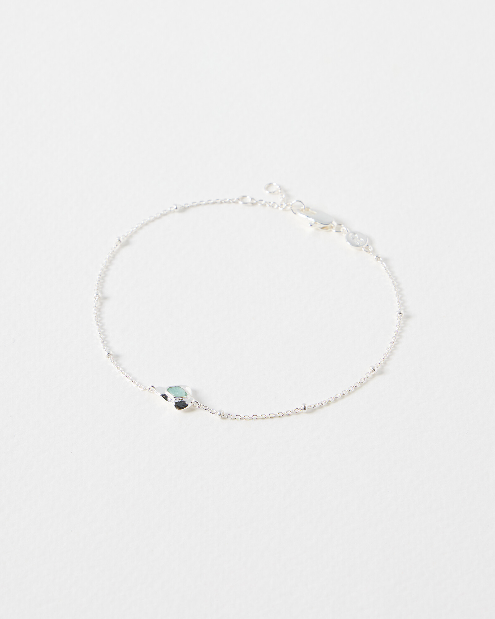 Azurine Amazonite Silver Chain Bracelet | Oliver Bonas