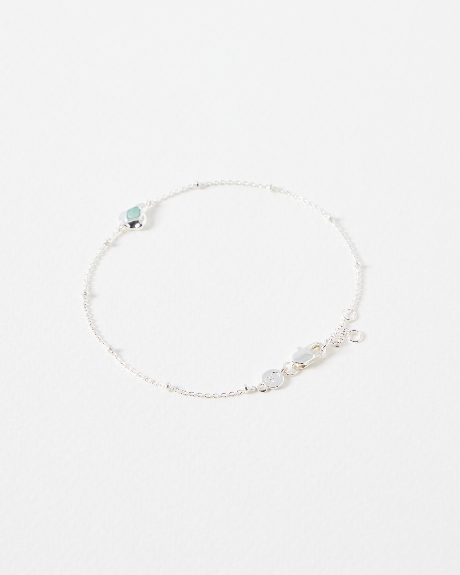 Azurine Amazonite Silver Chain Bracelet | Oliver Bonas