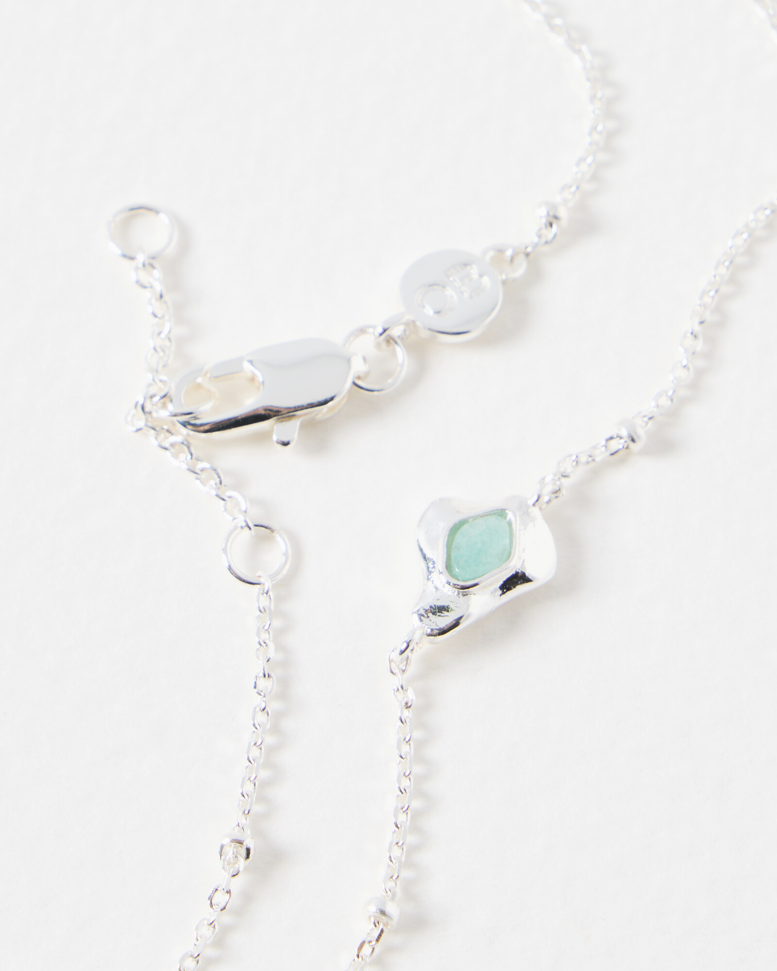 Azurine Amazonite Silver Chain Bracelet | Oliver Bonas