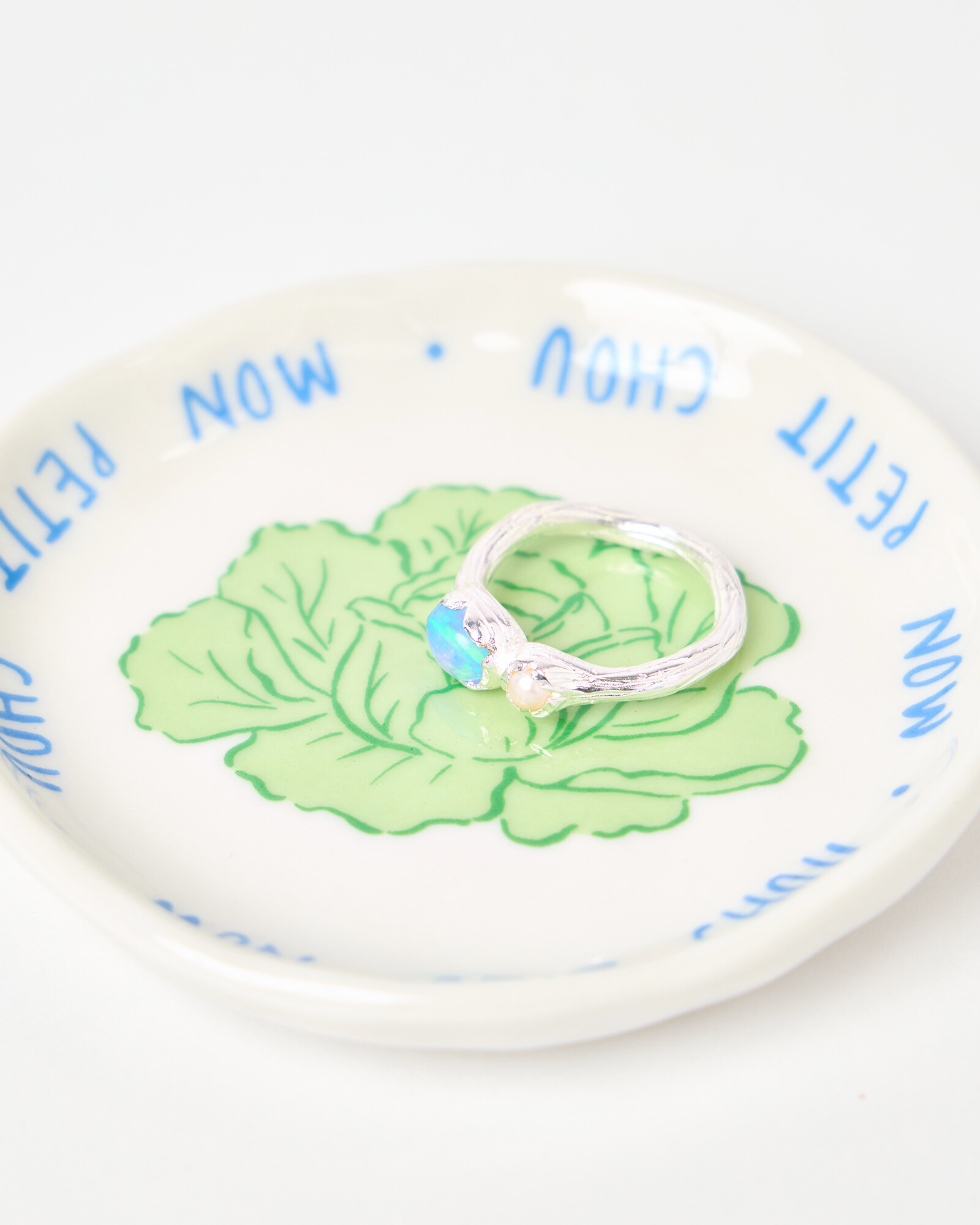 Mon Petit Chou White Ceramic Ring Dish | Oliver Bonas