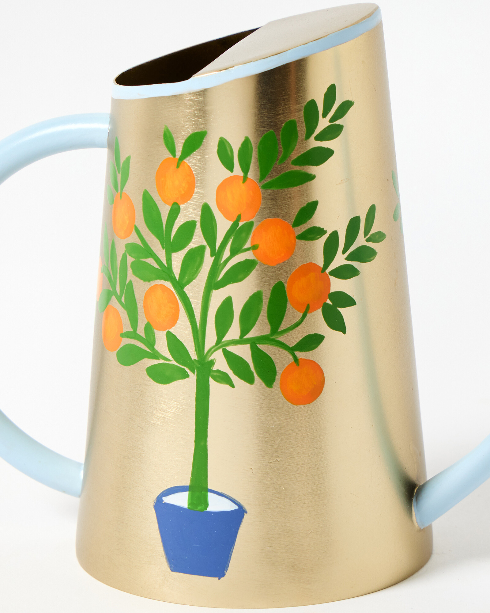 Orange Tree Gold Metal Watering Can | Oliver Bonas