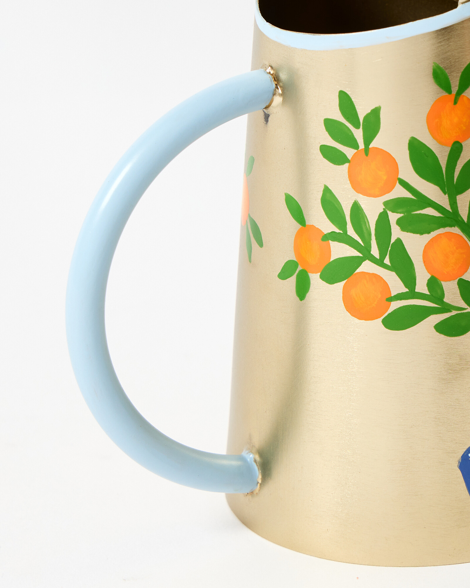 Orange Tree Gold Metal Watering Can | Oliver Bonas