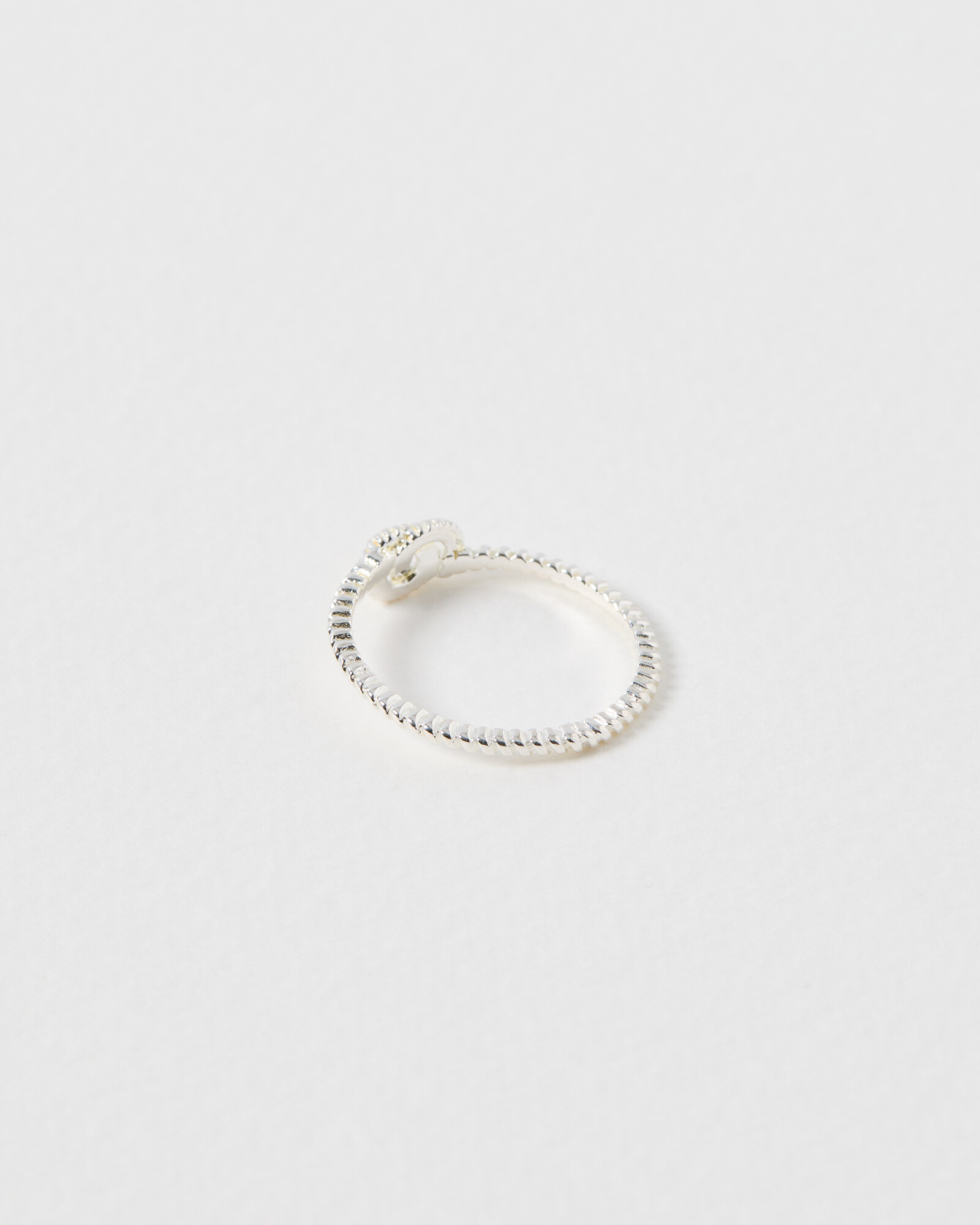 Becca Double Loop Silver Stacking Ring | Oliver Bonas