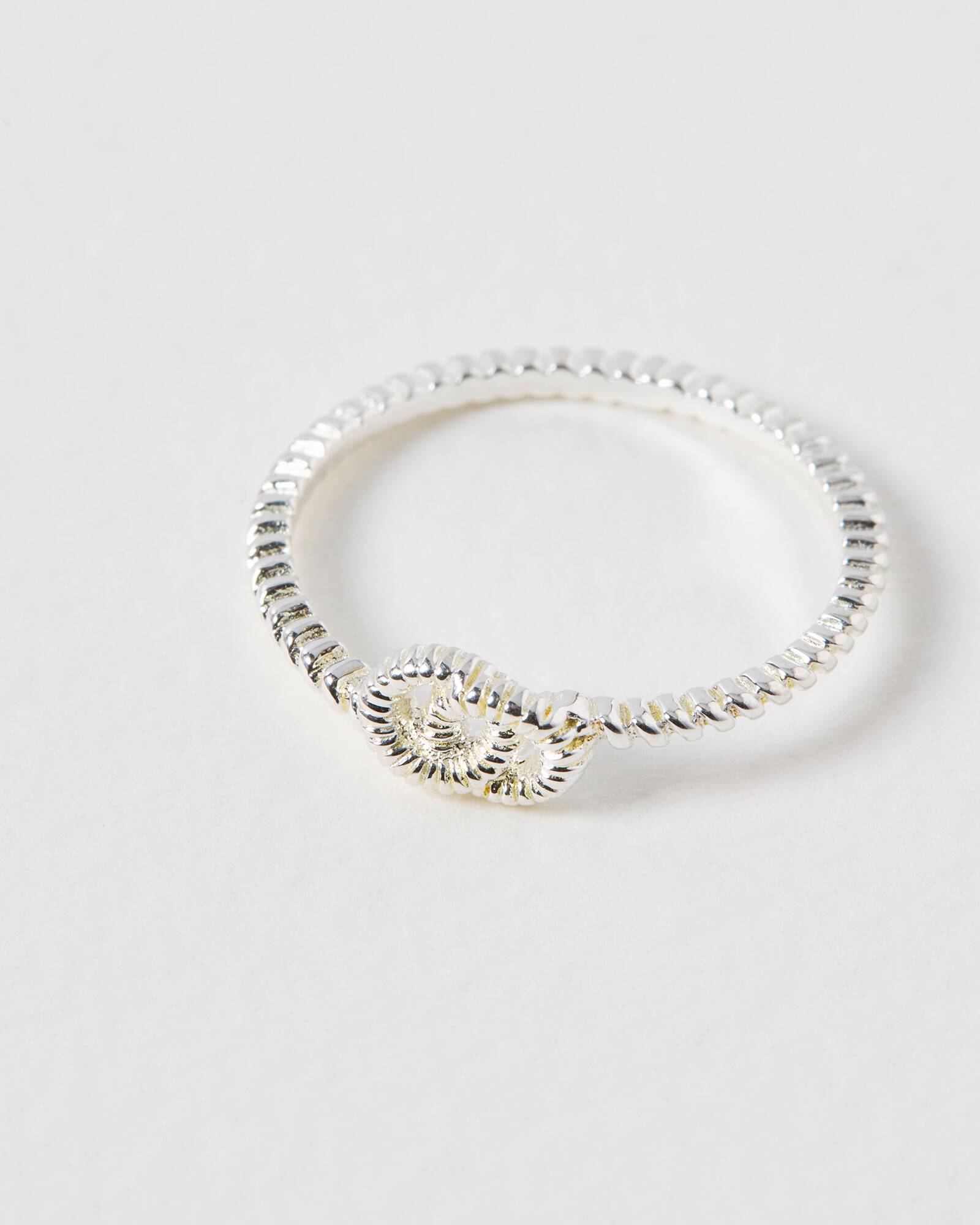 Becca Double Loop Silver Stacking Ring | Oliver Bonas