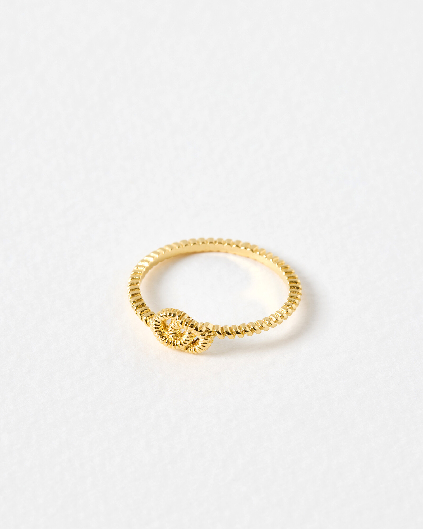 Becca Double Loop Gold Plated Stacking Ring | Oliver Bonas