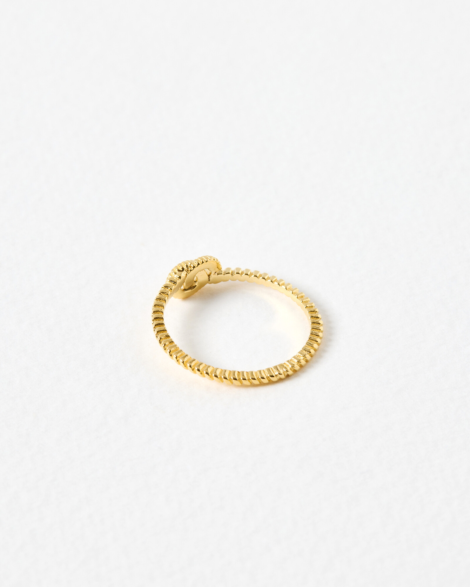 Becca Double Loop Gold Plated Stacking Ring | Oliver Bonas