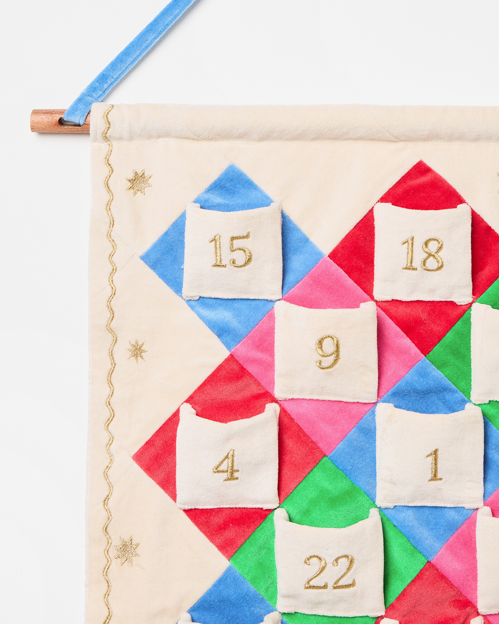 Velvet Patchwork Reusable Advent Calendar | Oliver Bonas