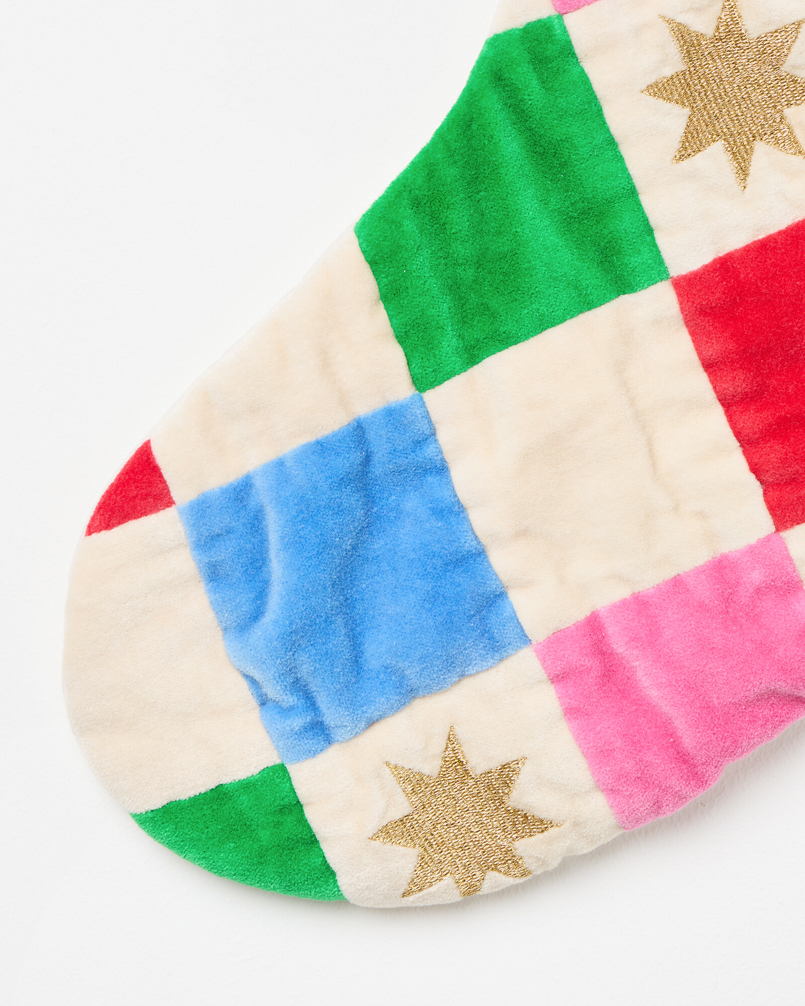 Velvet Patchwork Christmas Stocking | Oliver Bonas