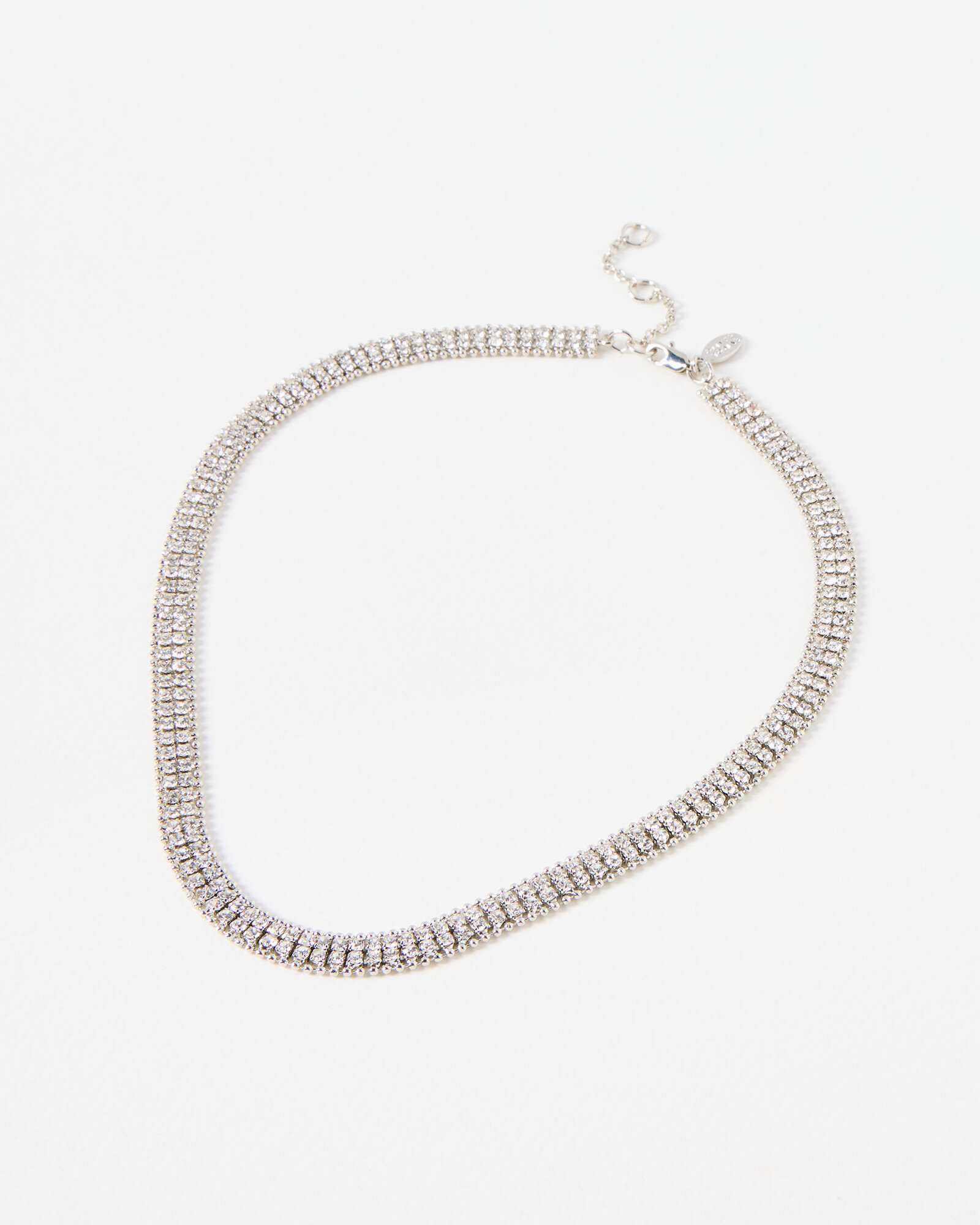 Giada Silver Tone Flat Collar Necklace | Oliver Bonas