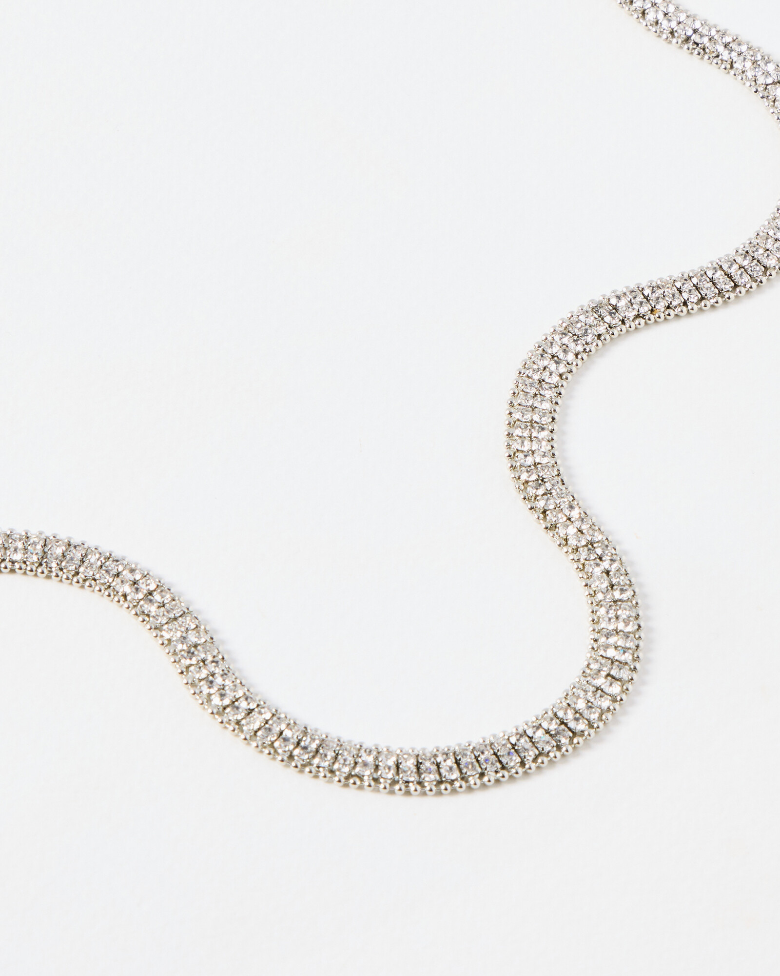 Giada Silver Tone Flat Collar Necklace | Oliver Bonas