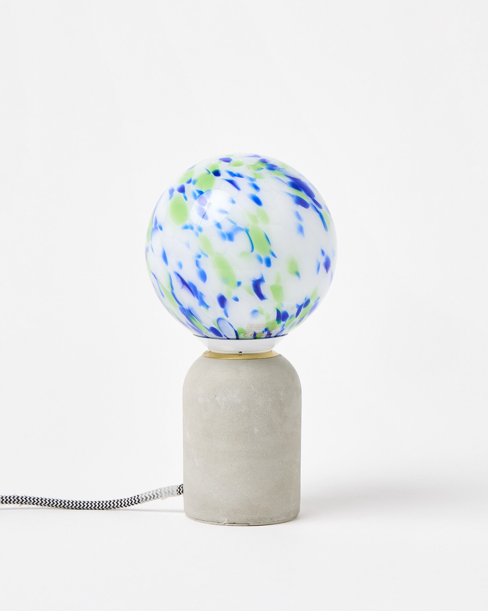 Blue & Green Confetti Glass Light Bulb | Oliver Bonas