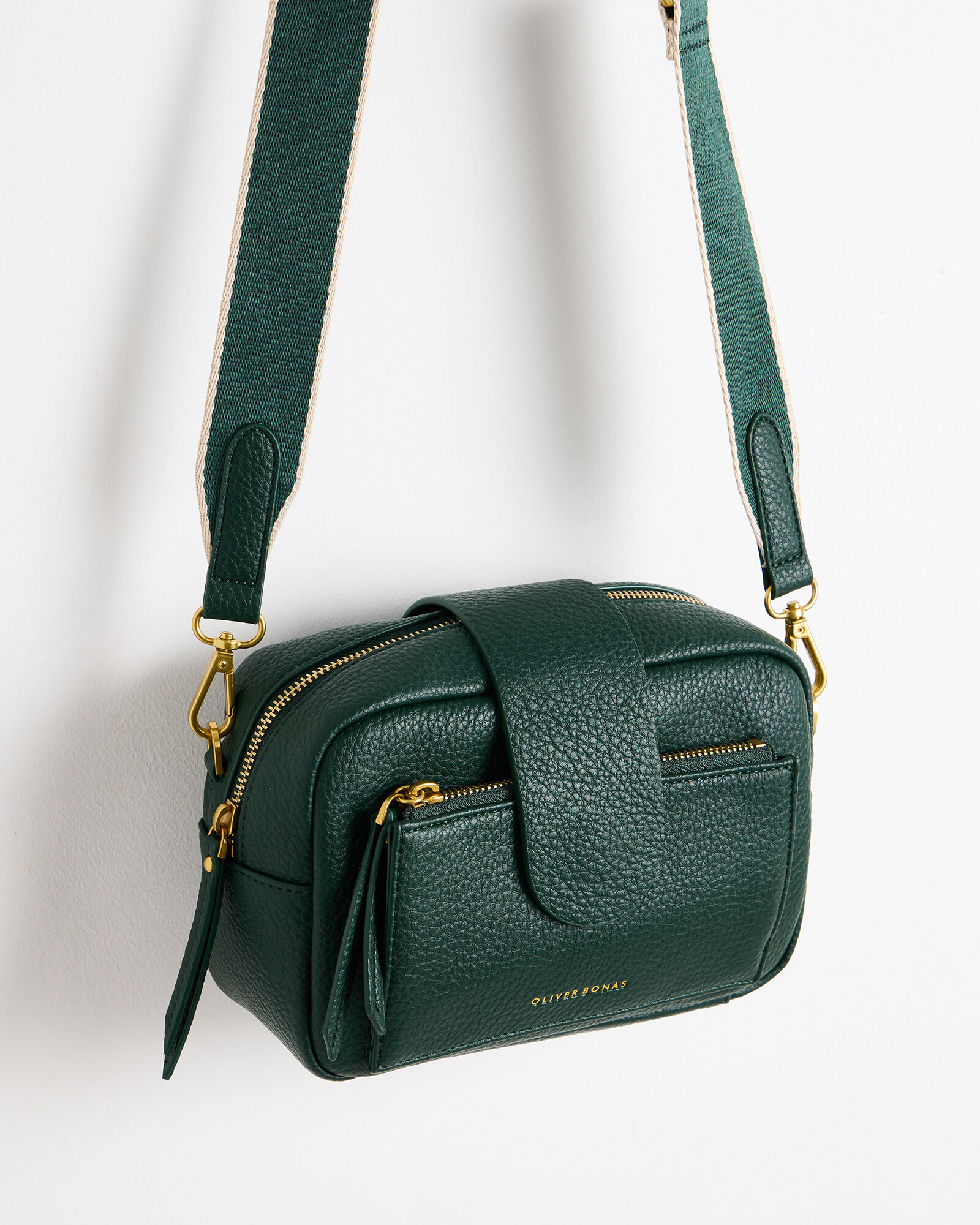 Charlee Bottle Green Crossbody Bag | Oliver Bonas