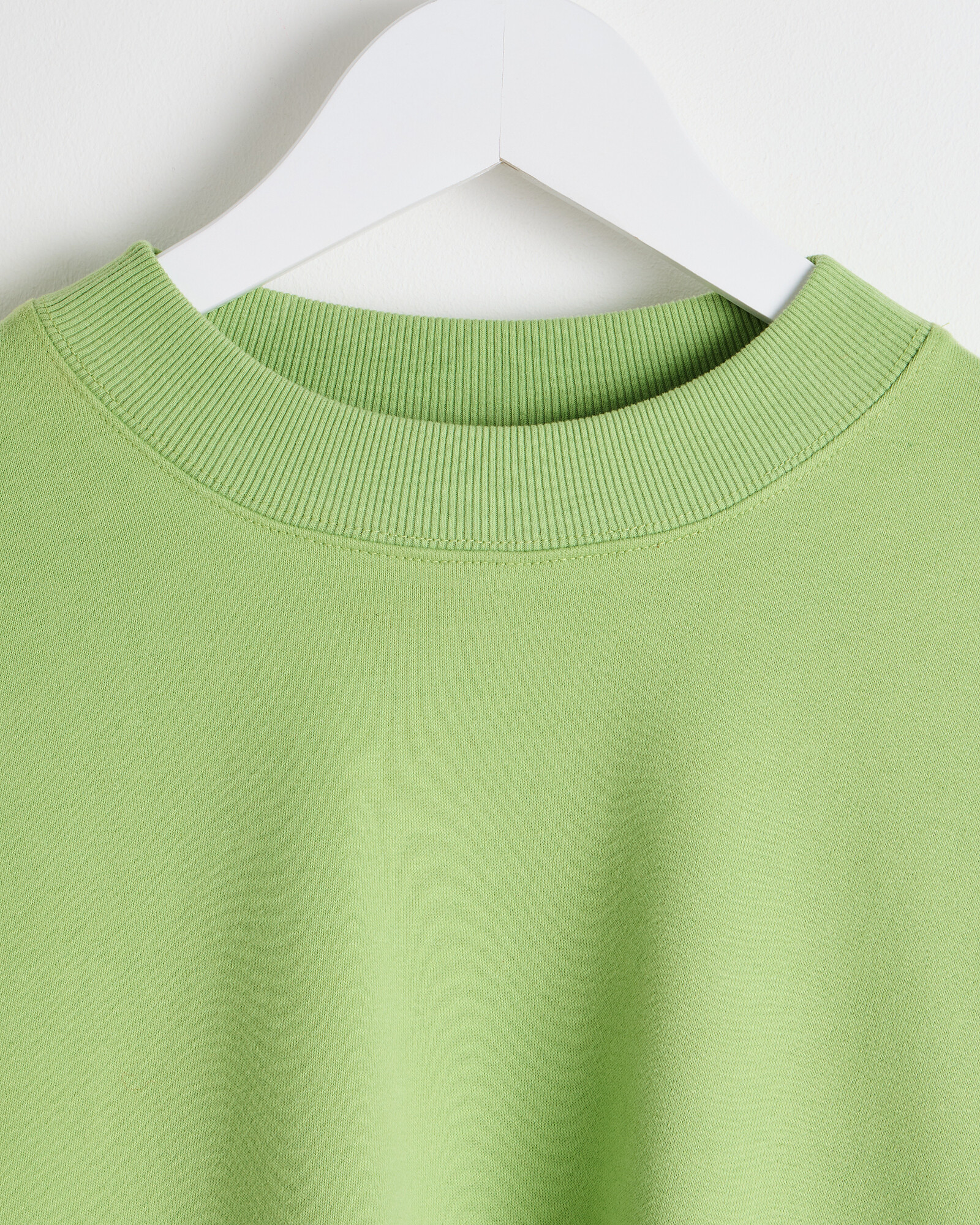 Drop Shoulder Lime Green Sweatshirt | Oliver Bonas