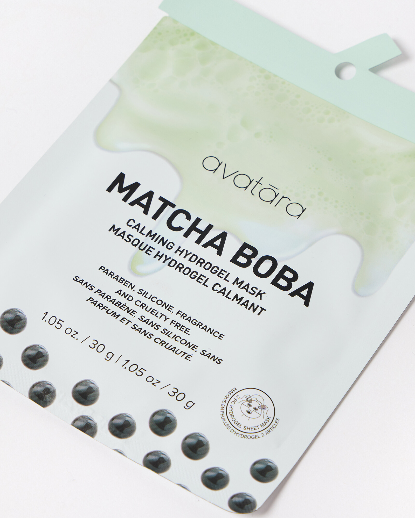 Avatara Boba Hydrogel Matcha Sheet Face Mask | Oliver Bonas