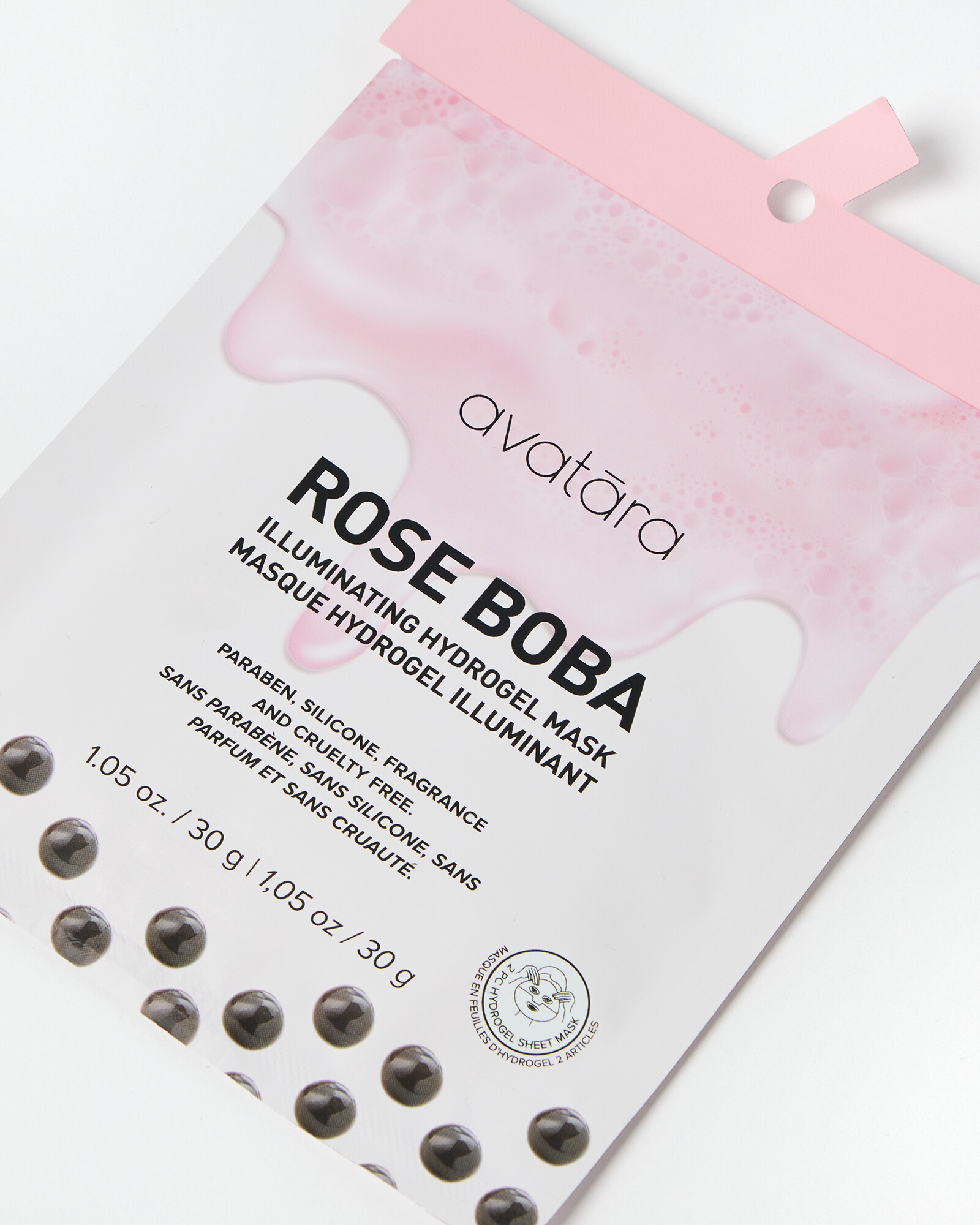 Avatara Boba Hydrogel Rose Sheet Face Mask | Oliver Bonas