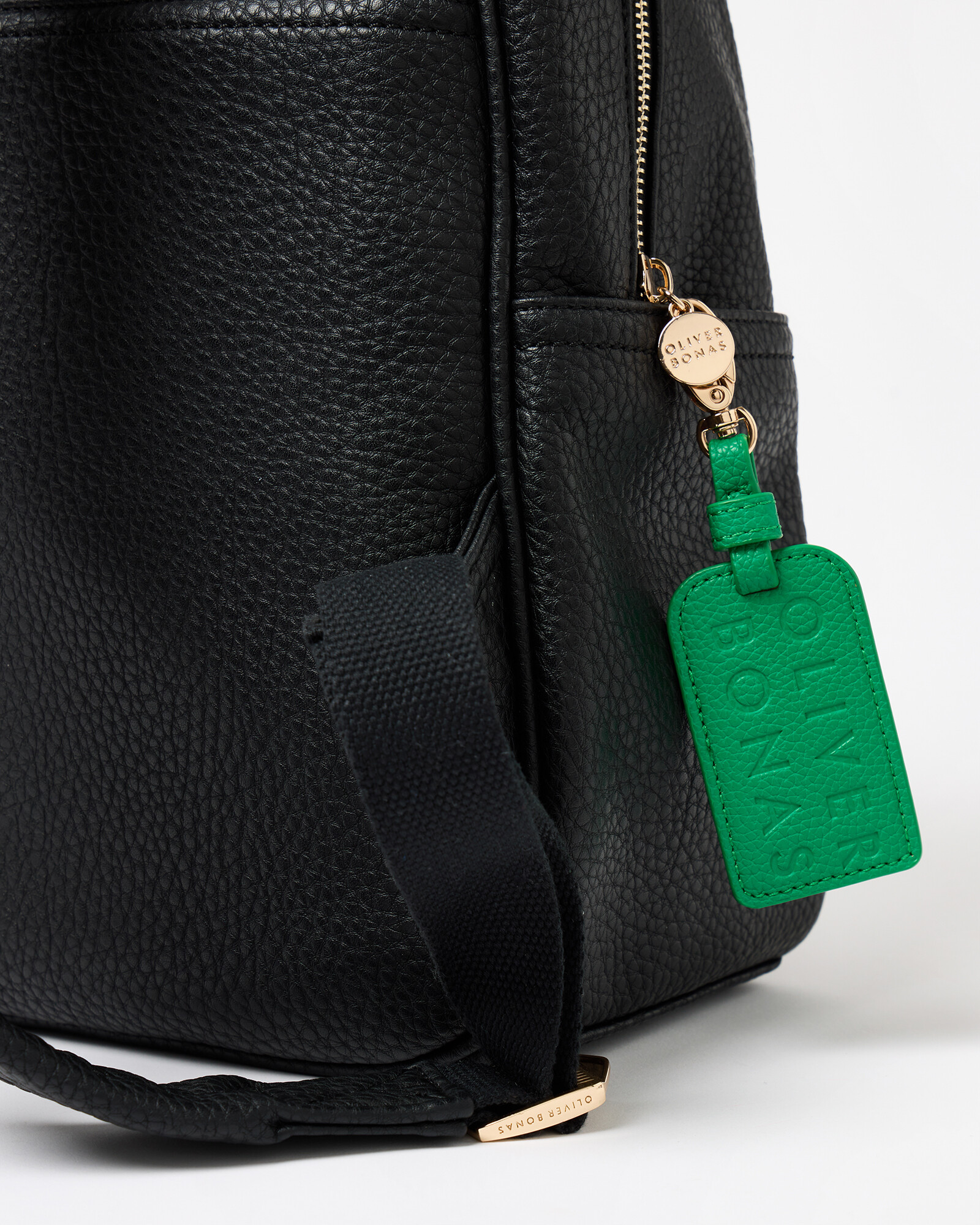 Austin Curved Black Backpack | Oliver Bonas