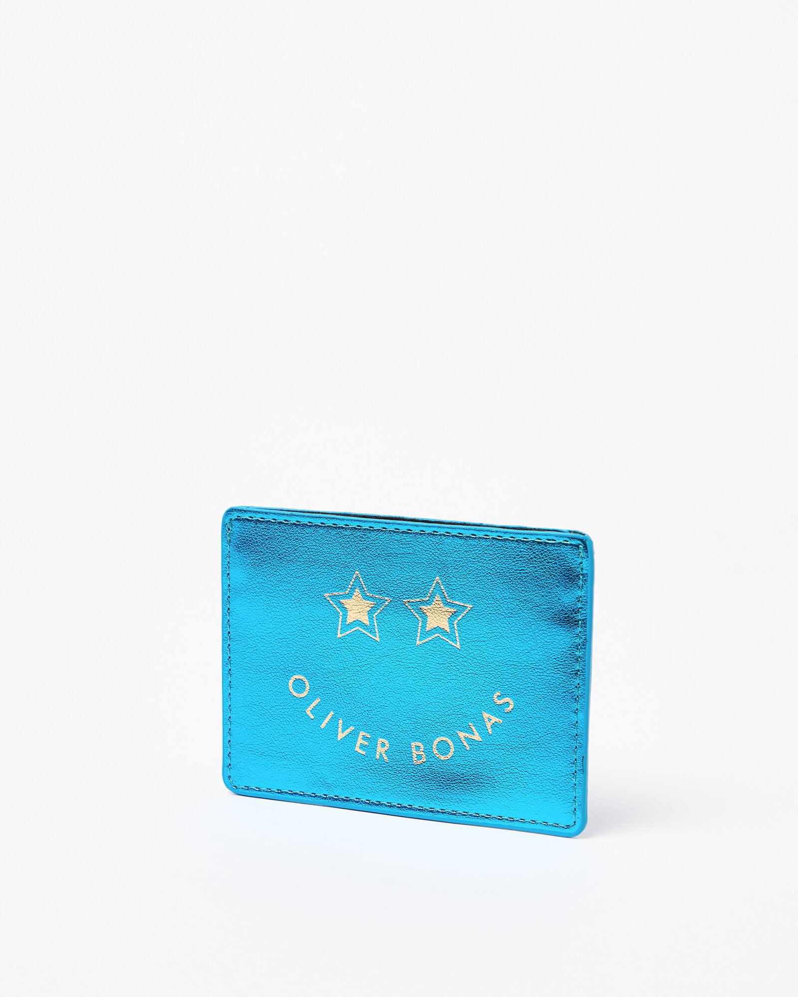 Stars In Your Eyes Metallic Blue Card Holder | Oliver Bonas
