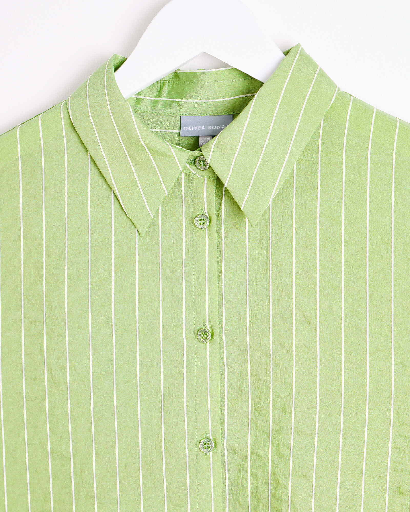 Green & White Striped Shirt | Oliver Bonas