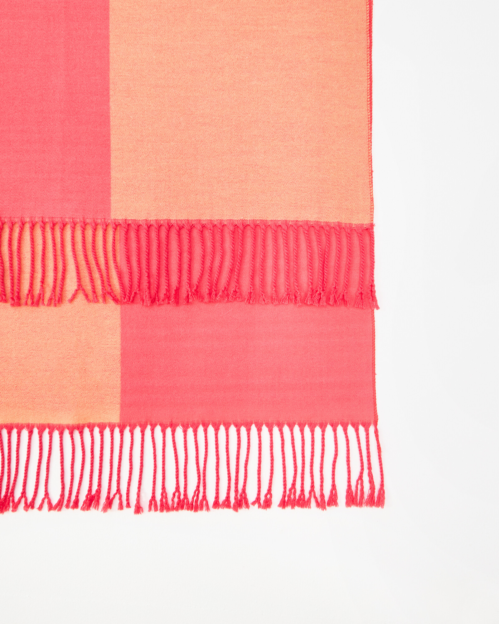 Orange Colour Block Blanket Scarf | Oliver Bonas