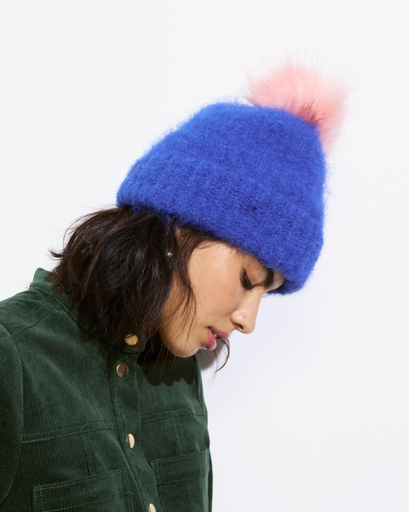 Fluffy Pom Pom Bobble Hats | Oliver Bonas