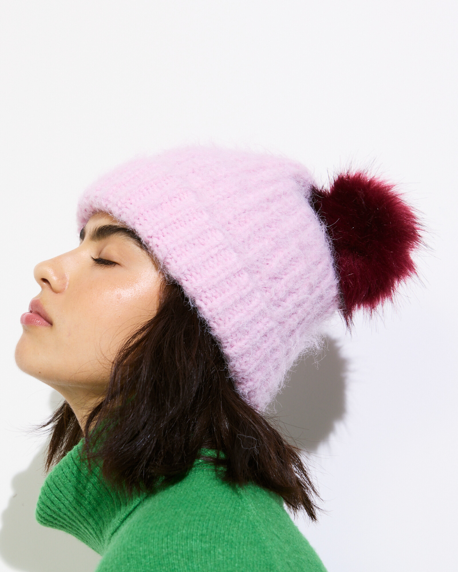 Fluffy Pom Pom Bobble Hats | Oliver Bonas