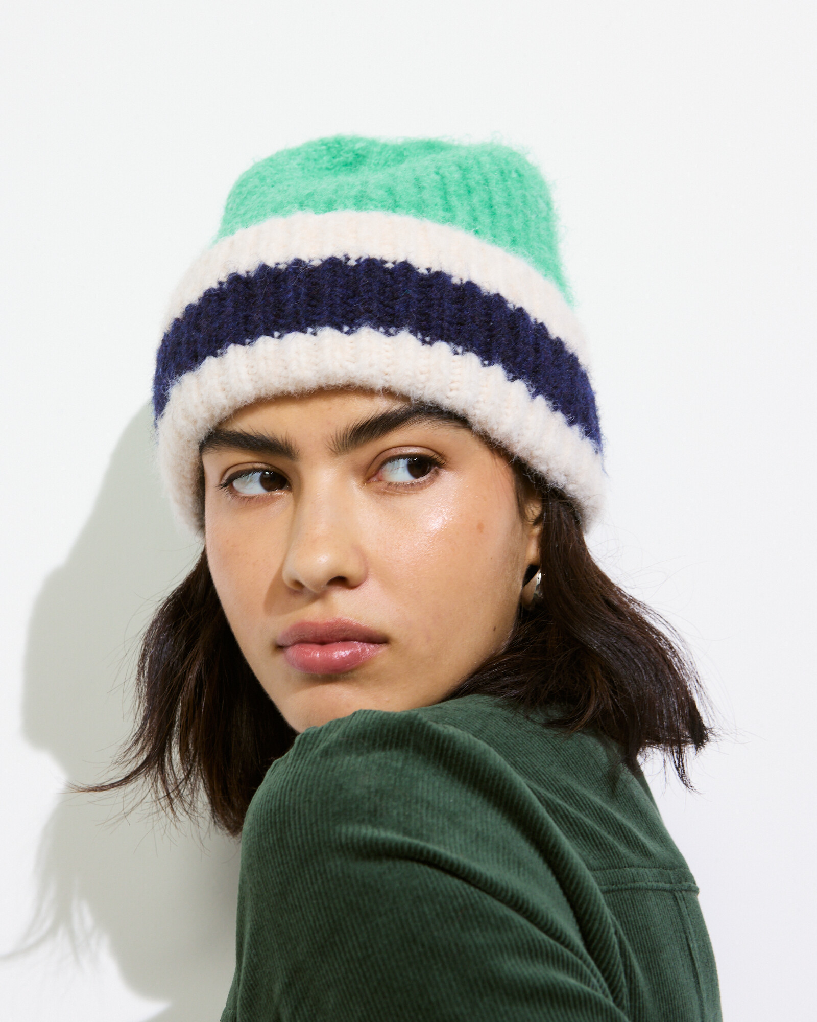 Stripe Knitted Beanie Hats | Oliver Bonas