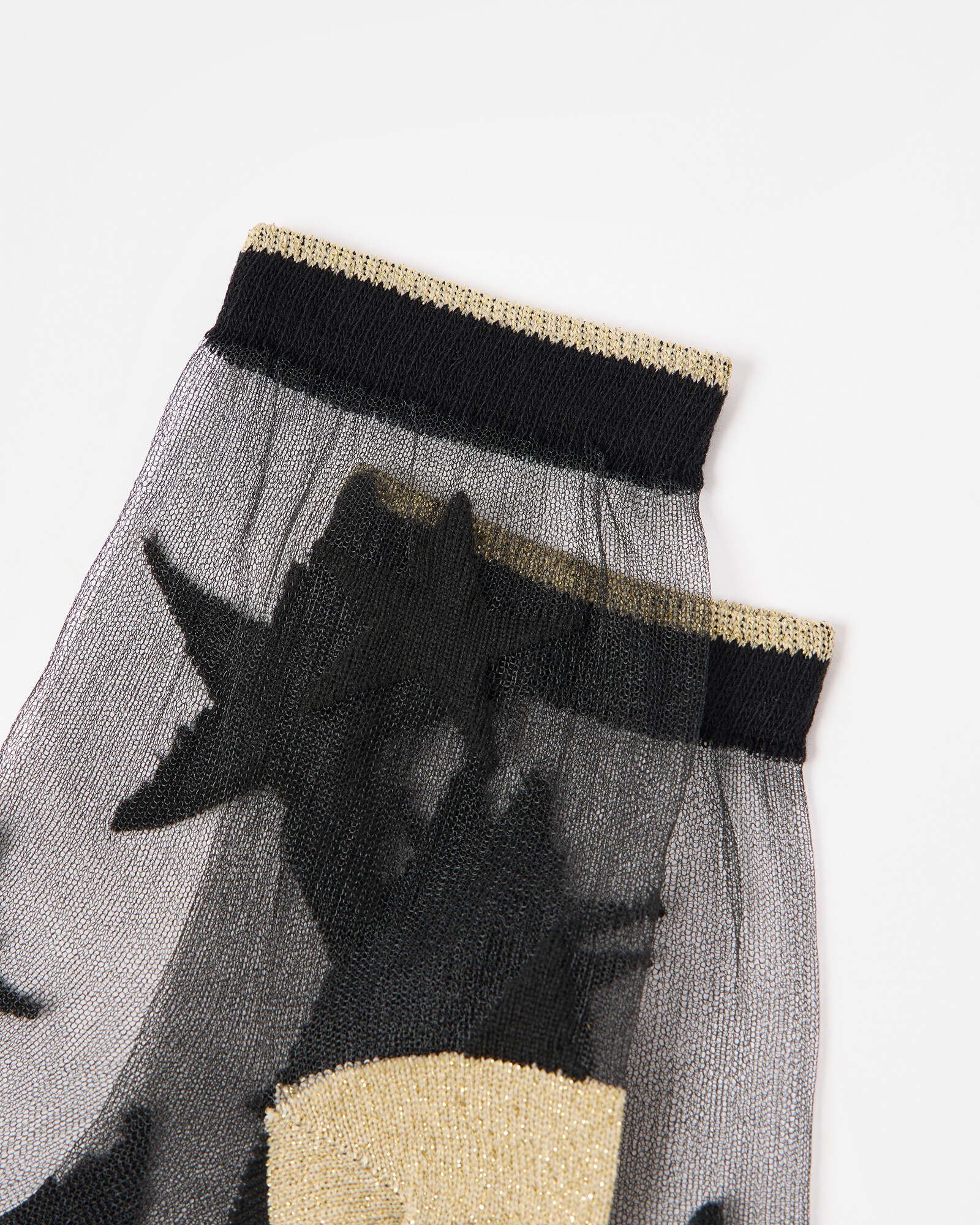 Gold Black Stars Sheer Ankle Socks Oliver Bonas Gold Black Stars Sheer Ankle Socks Oliver Bonas