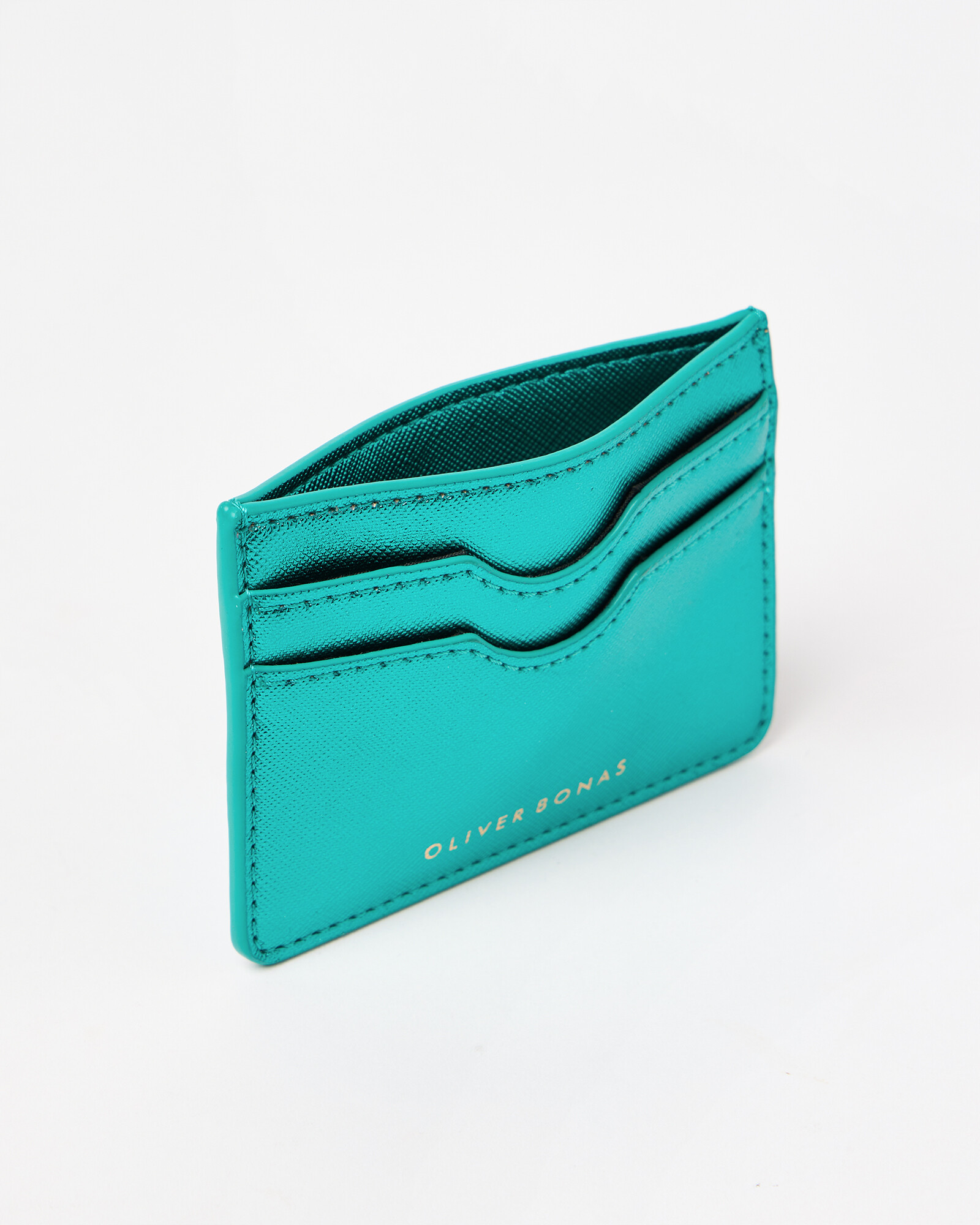 Jade Green Metallic Card Holder | Oliver Bonas