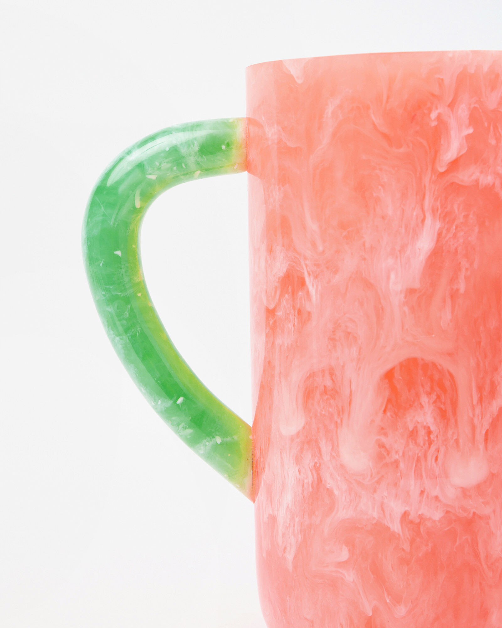 Rayos Pink & Green Resin Serving Jug | Oliver Bonas