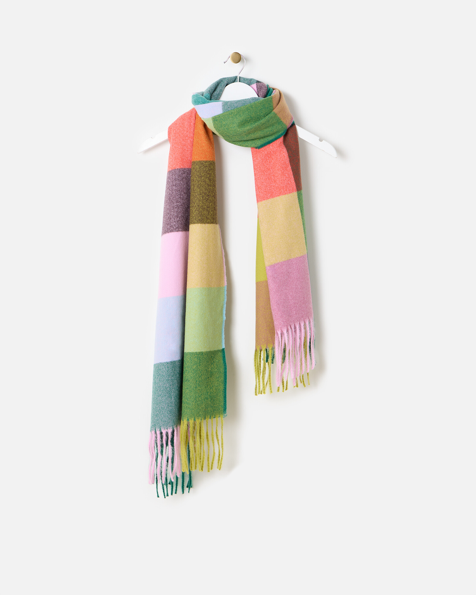 Colour Block Check Blanket Scarf | Oliver Bonas