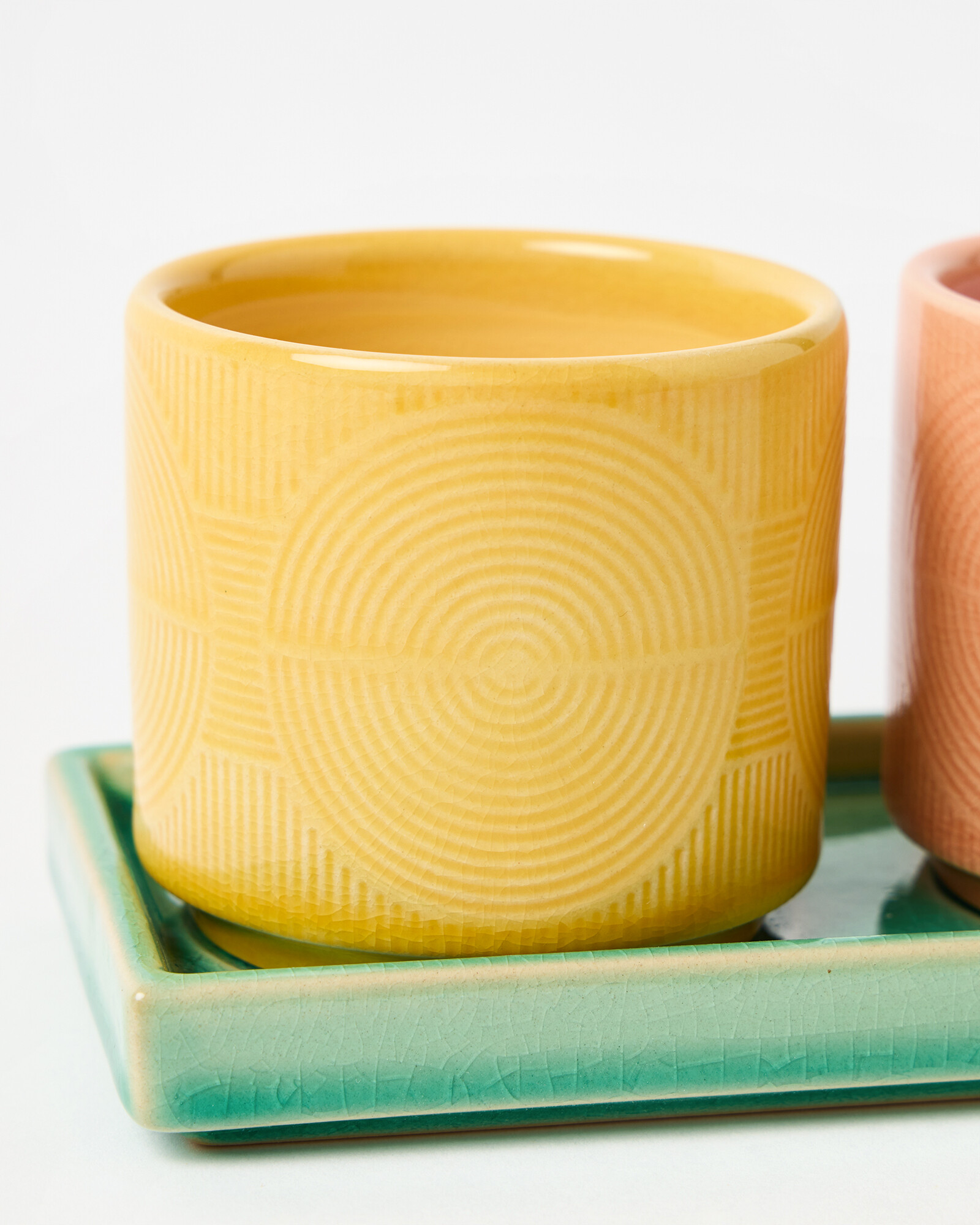 Cerchio Ceramic Plant Pots Set of Three | Oliver Bonas