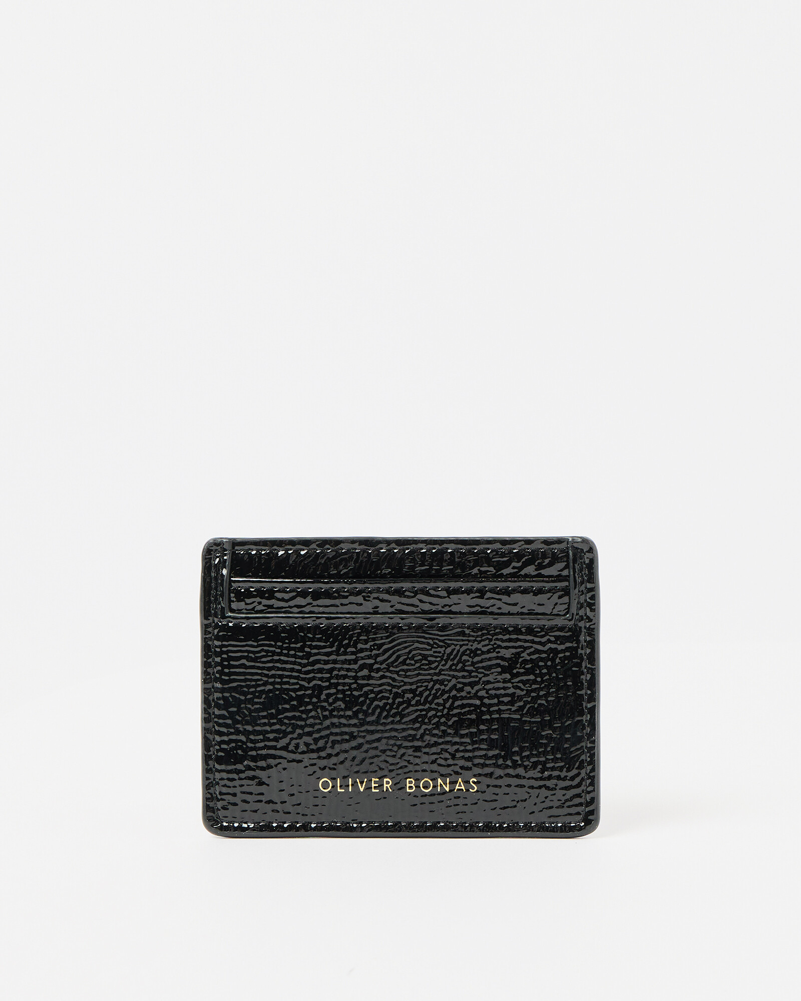 Lila Black Patent Card Holder | Oliver Bonas