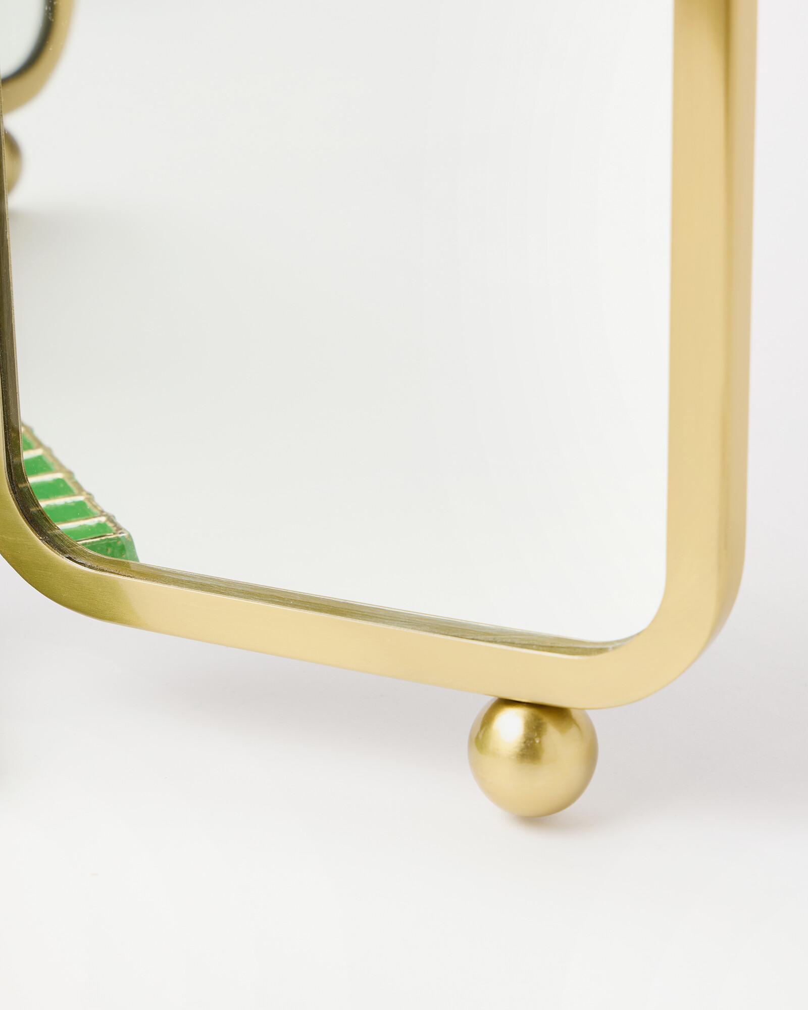 Cilo Gold & Green Triple Dressing Table Mirror | Oliver Bonas