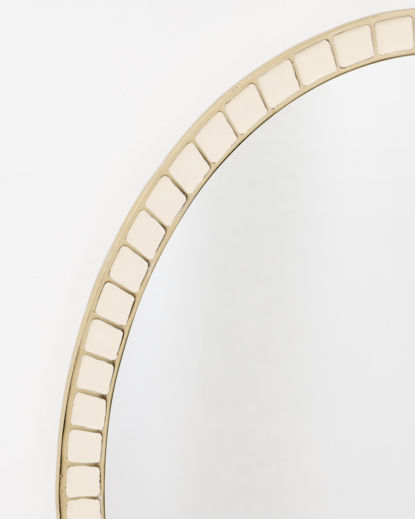 Cilo Cream & Gold Oval Wall Mirror | Oliver Bonas