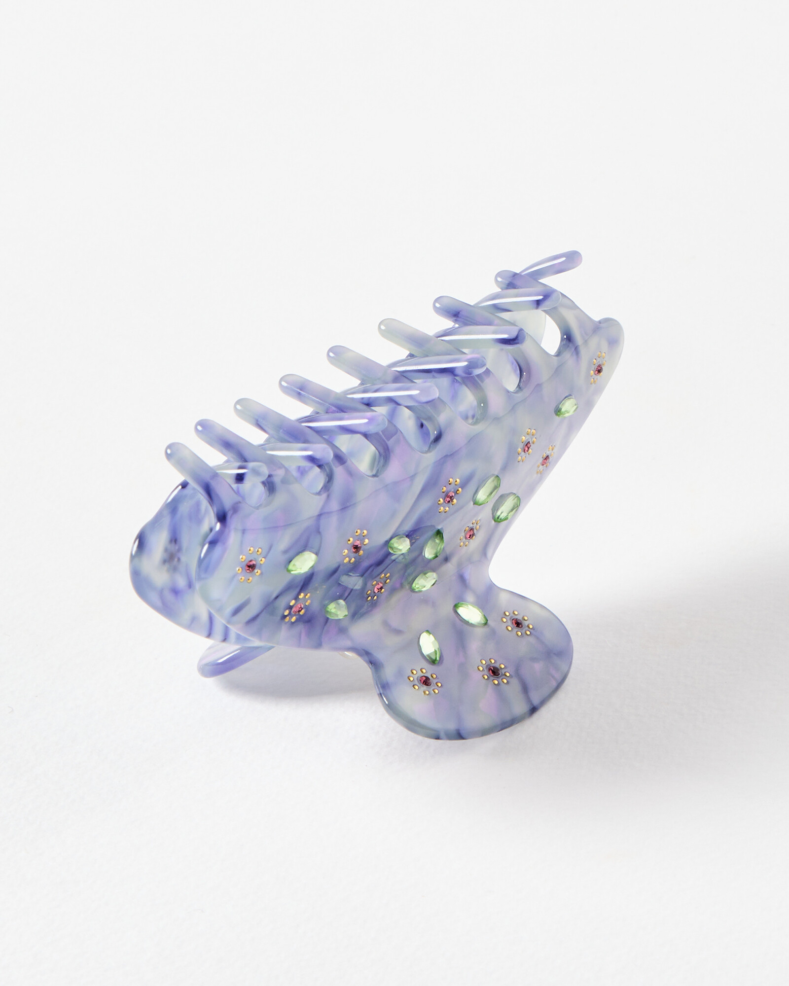 Miriam Flower Stone Purple Hair Claw Clip | Oliver Bonas