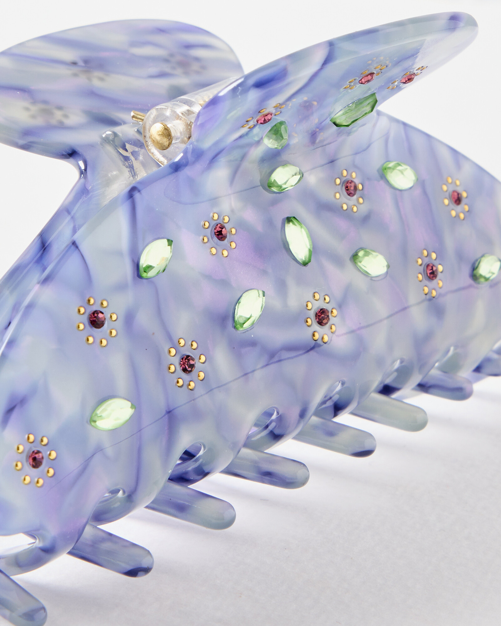 Miriam Flower Stone Purple Hair Claw Clip | Oliver Bonas