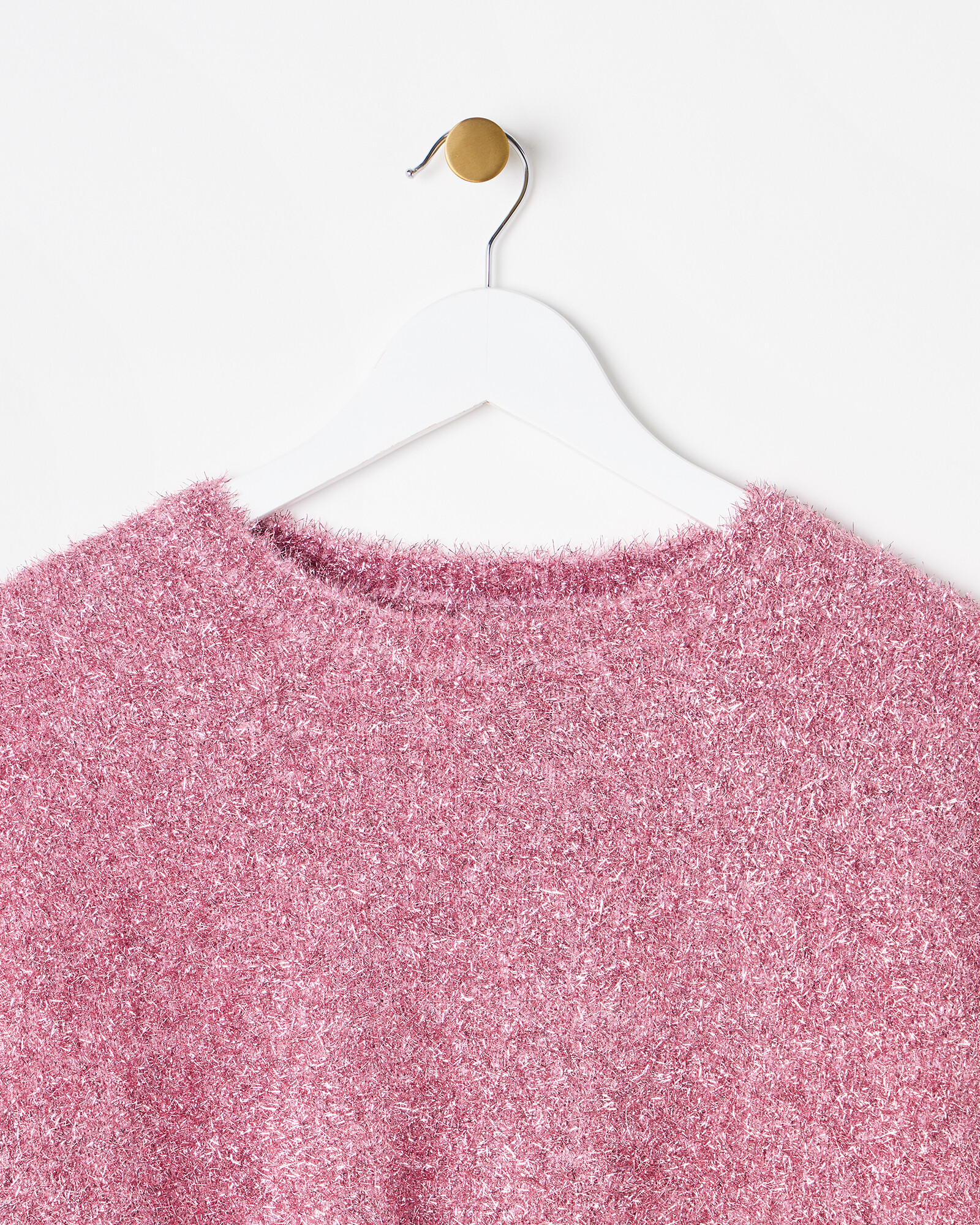 Pink Tinsel Metallic Shell Top | Oliver Bonas