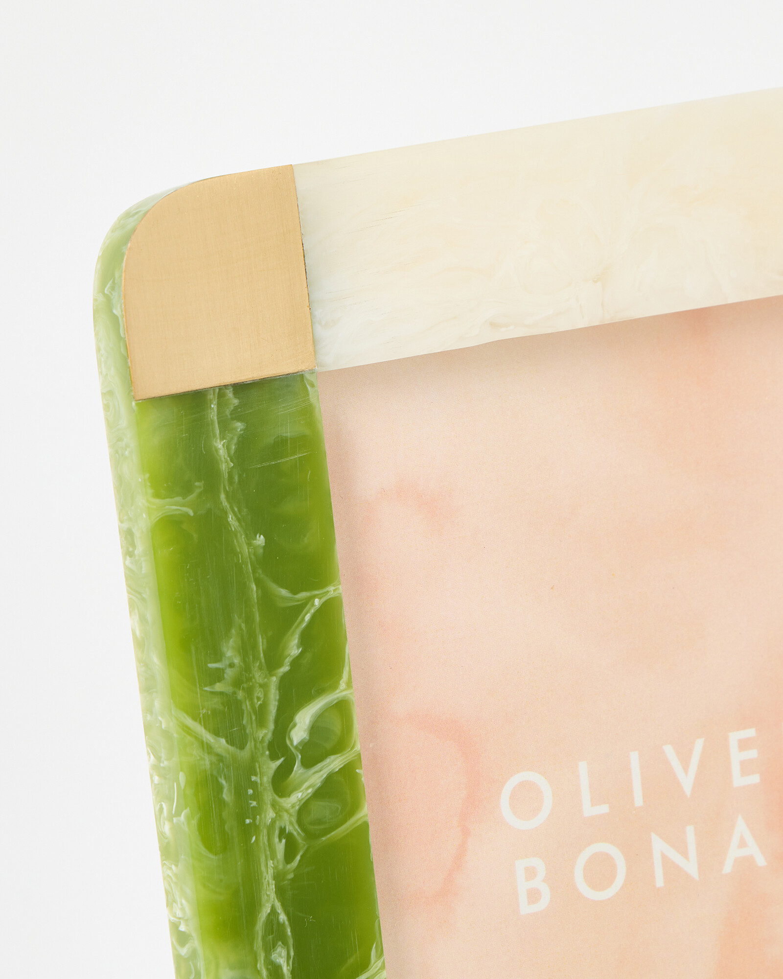 Ciera Green Resin Colour Block Photo Frame 5x7 | Oliver Bonas