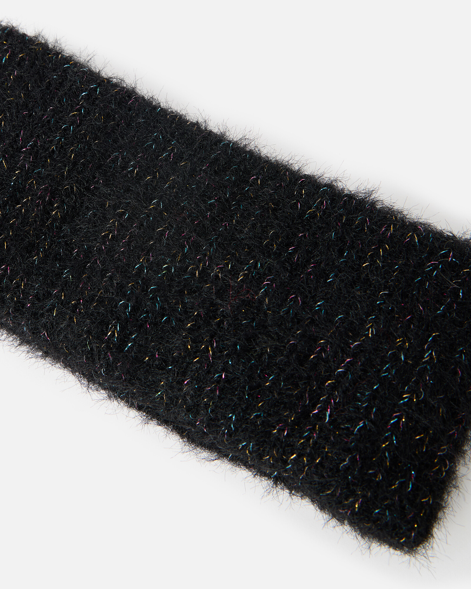 Black Rainbow Sparkle Knitted Headband | Oliver Bonas