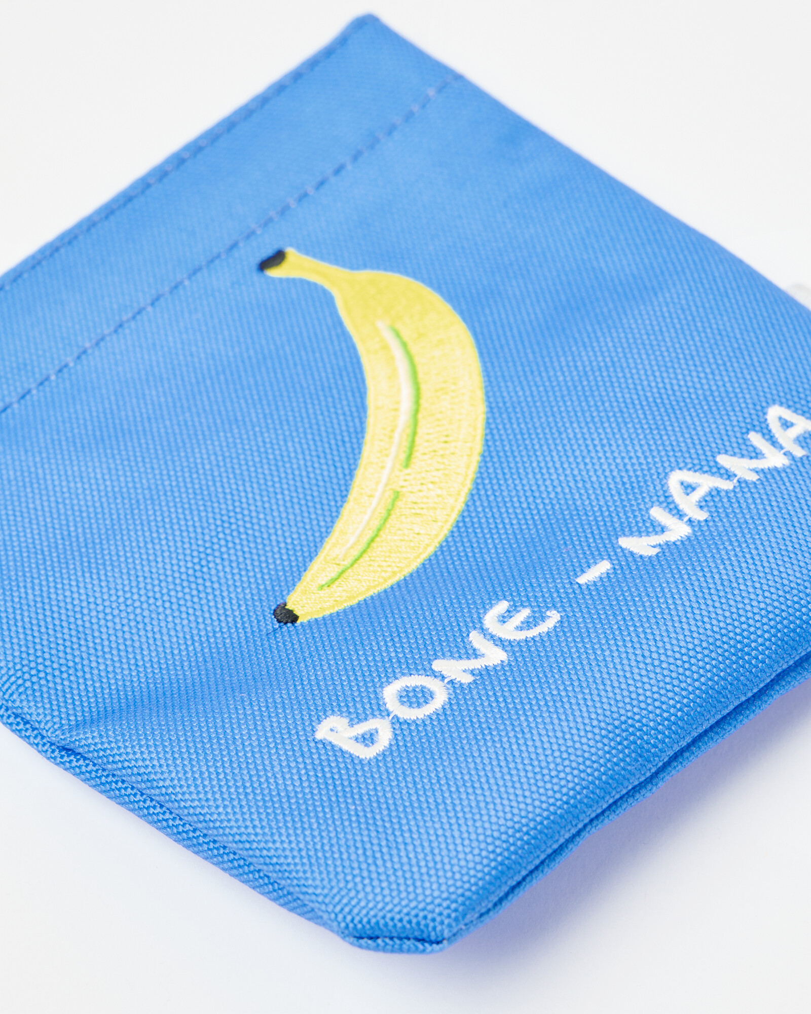 Bone-nana Blue Fabric Pet Treat Bag | Oliver Bonas