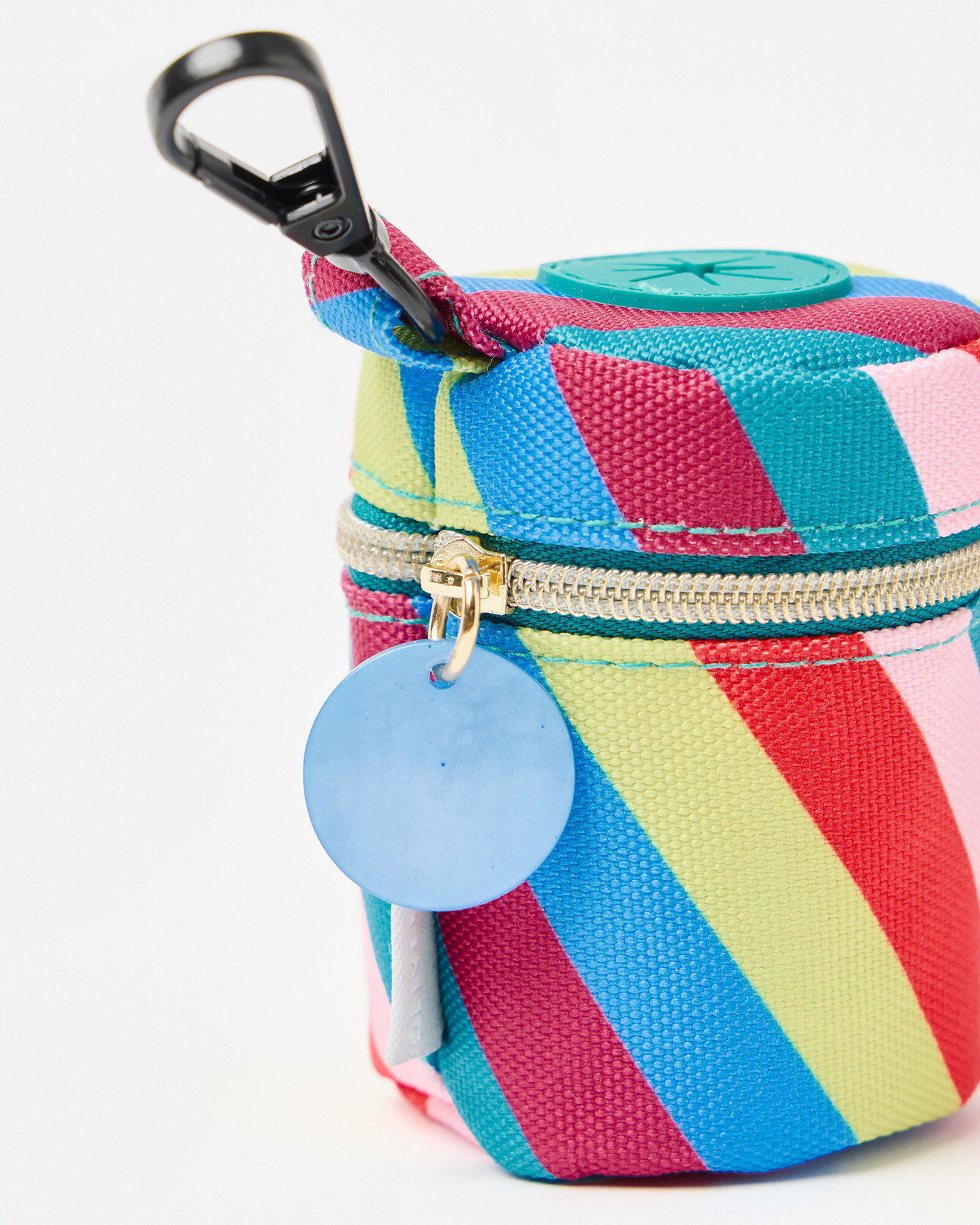 Rainbow Stripe Fabric Dog Poop Bag Holder | Oliver Bonas