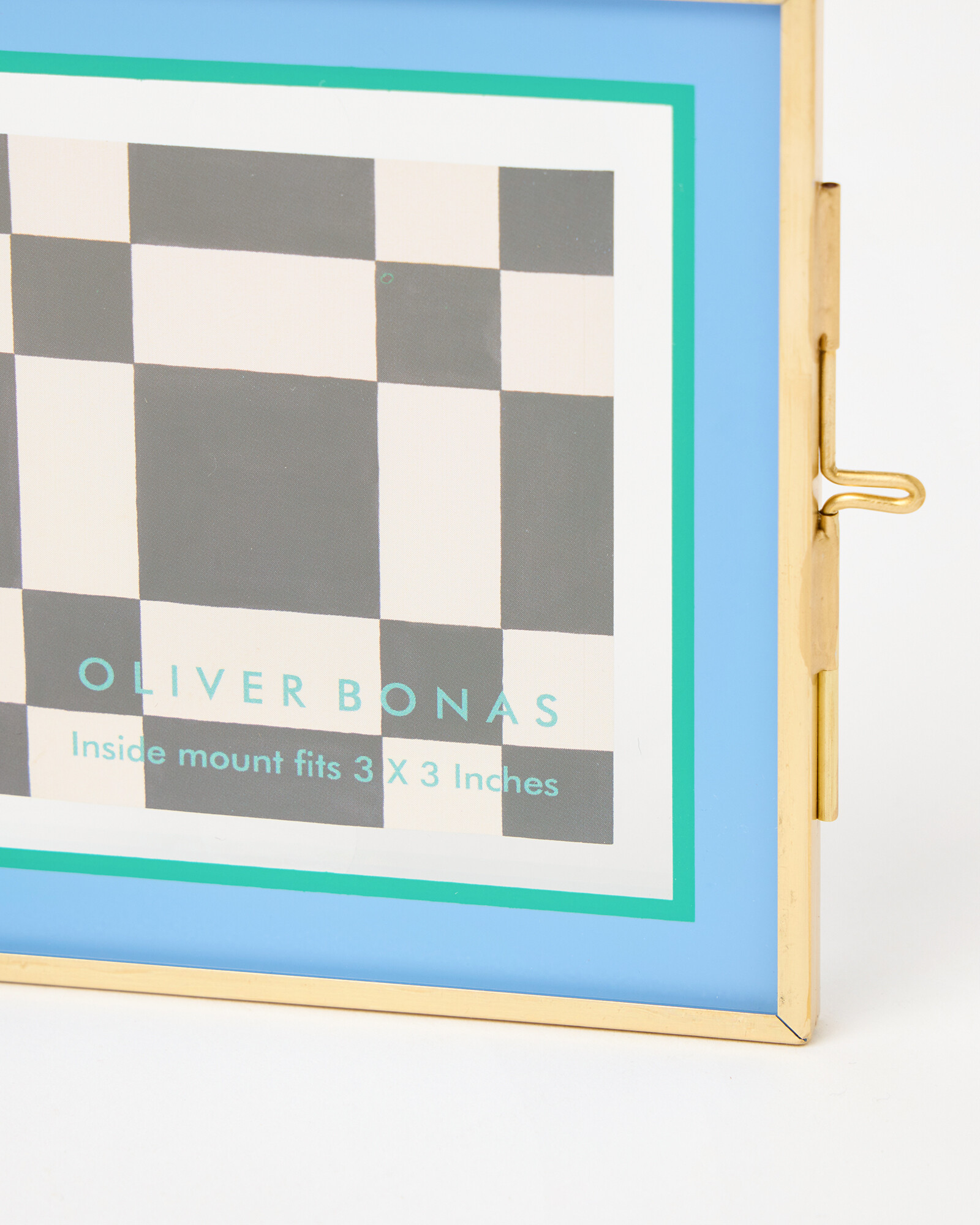 Colour Block Blue Double Photo Frame 3x3" | Oliver Bonas