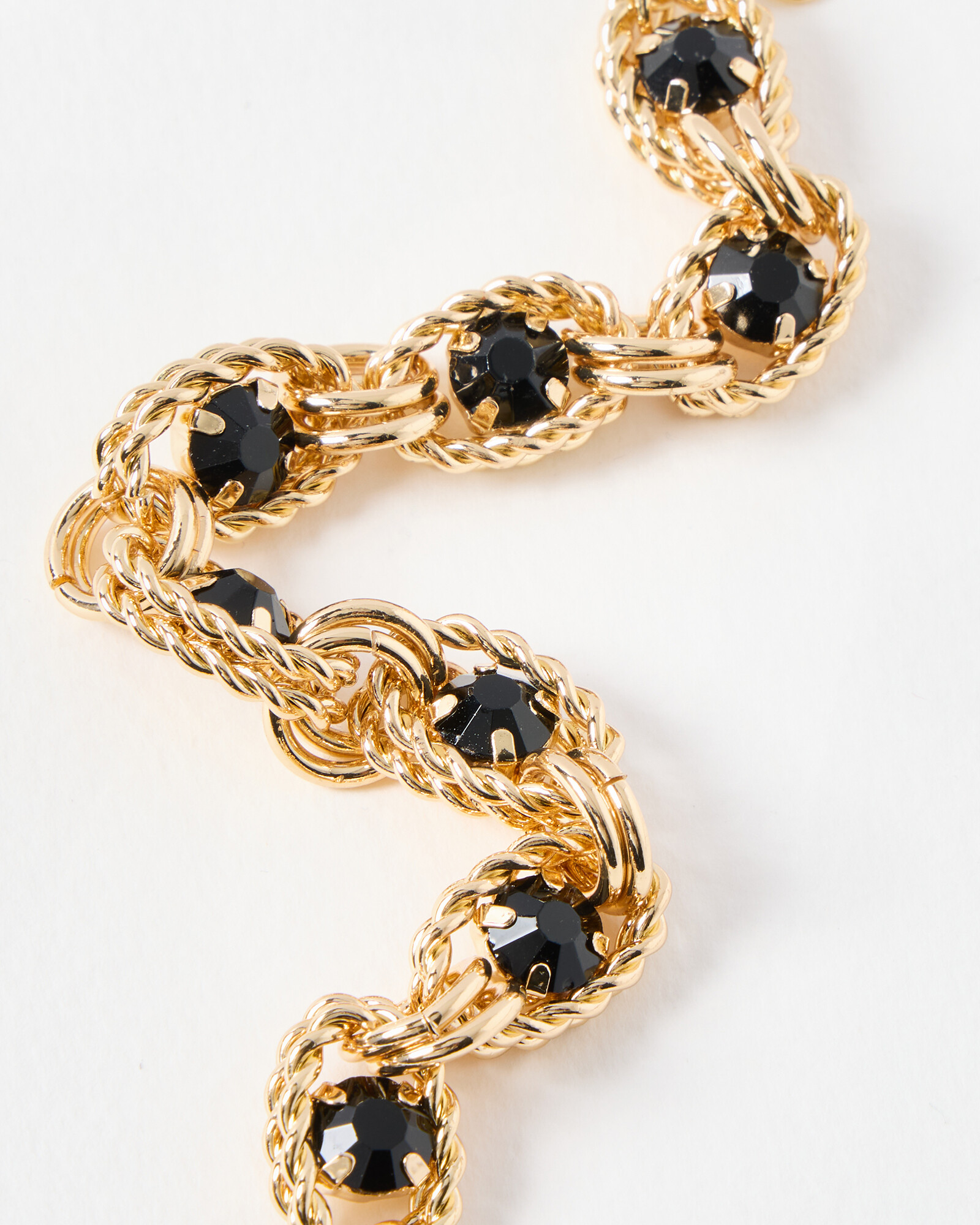 Farah Stone & Twisted Rope Chunky Chain Bracelet | Oliver Bonas