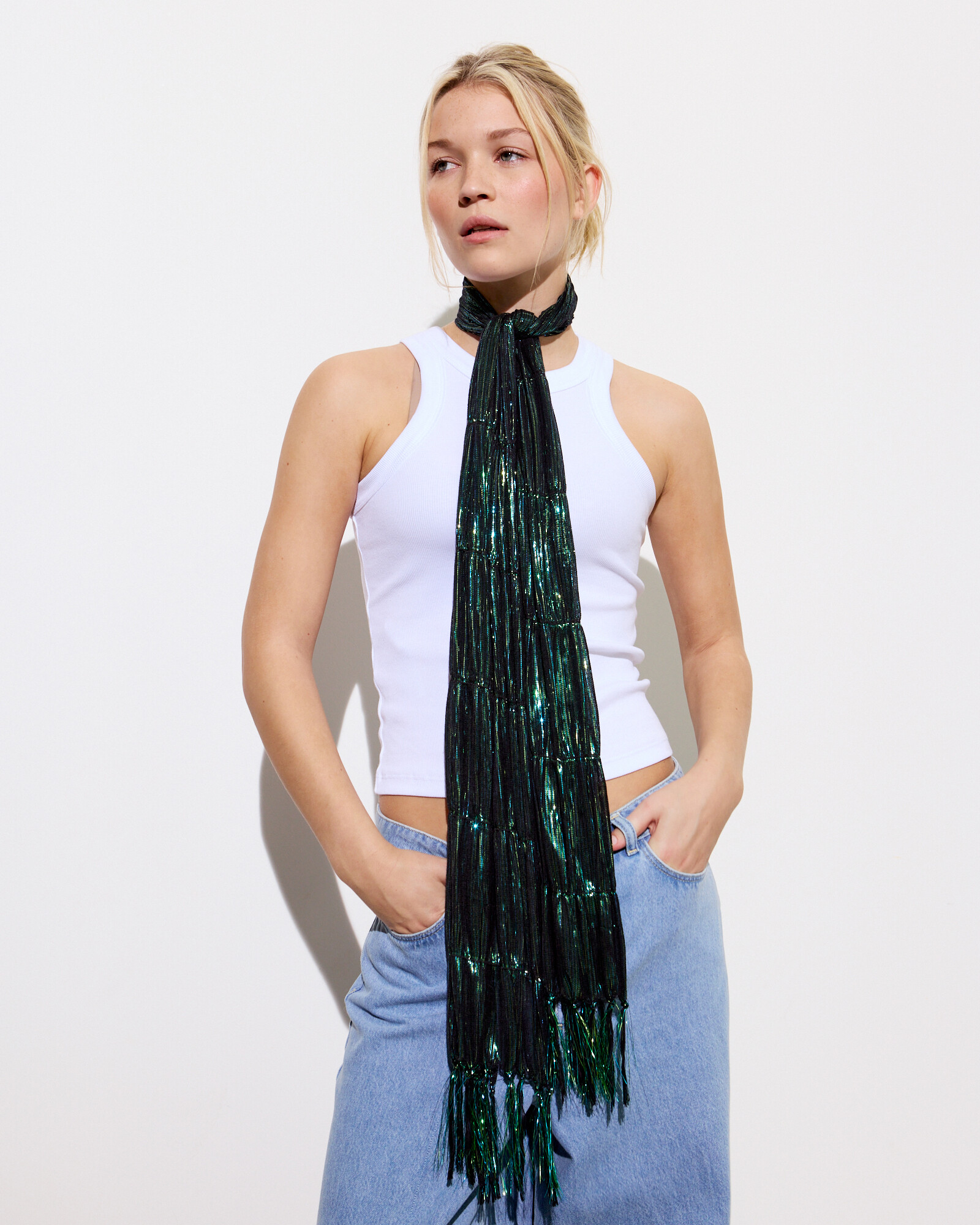 Sparkle Metallic Scarves | Oliver Bonas