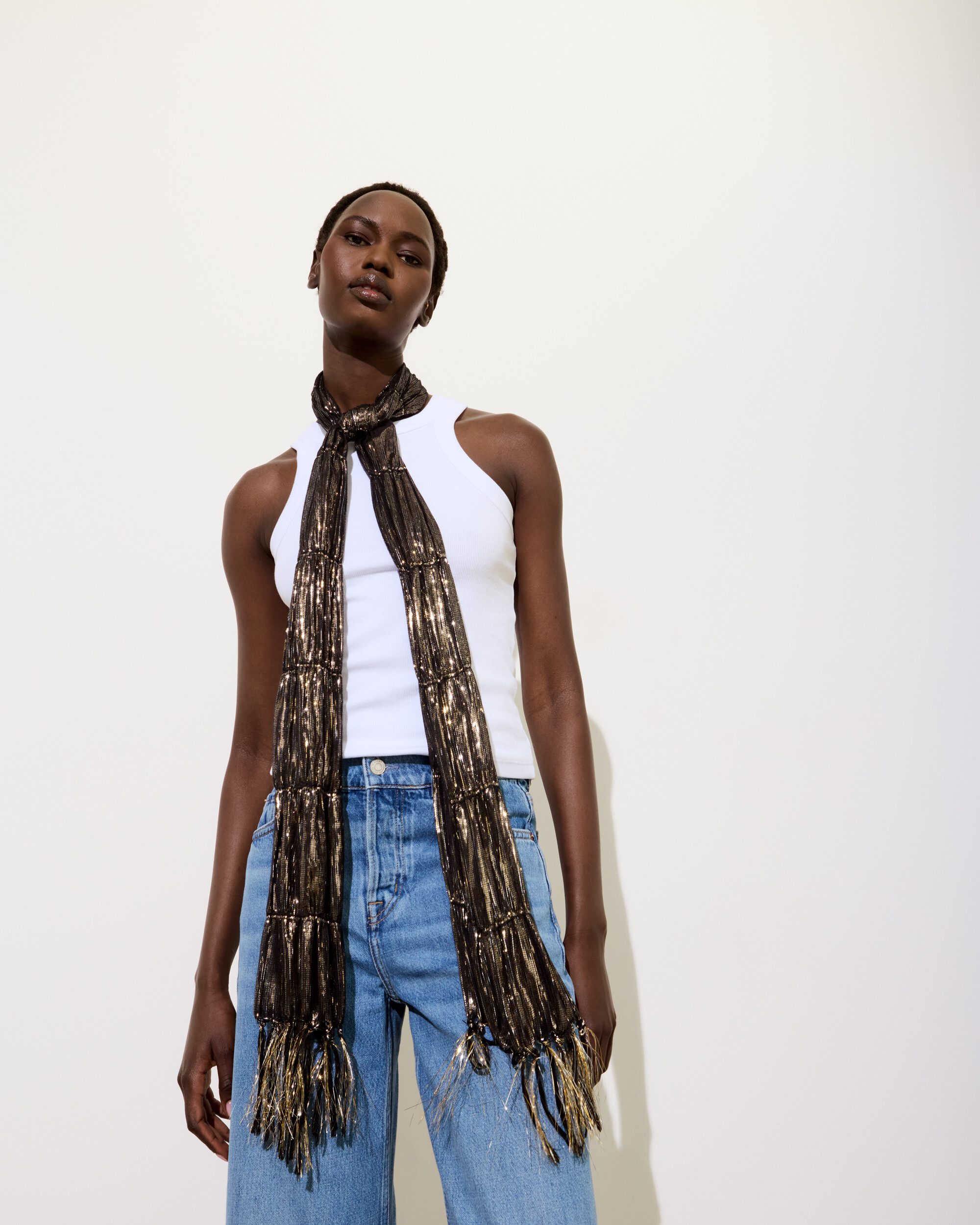 Sparkle Metallic Scarves | Oliver Bonas