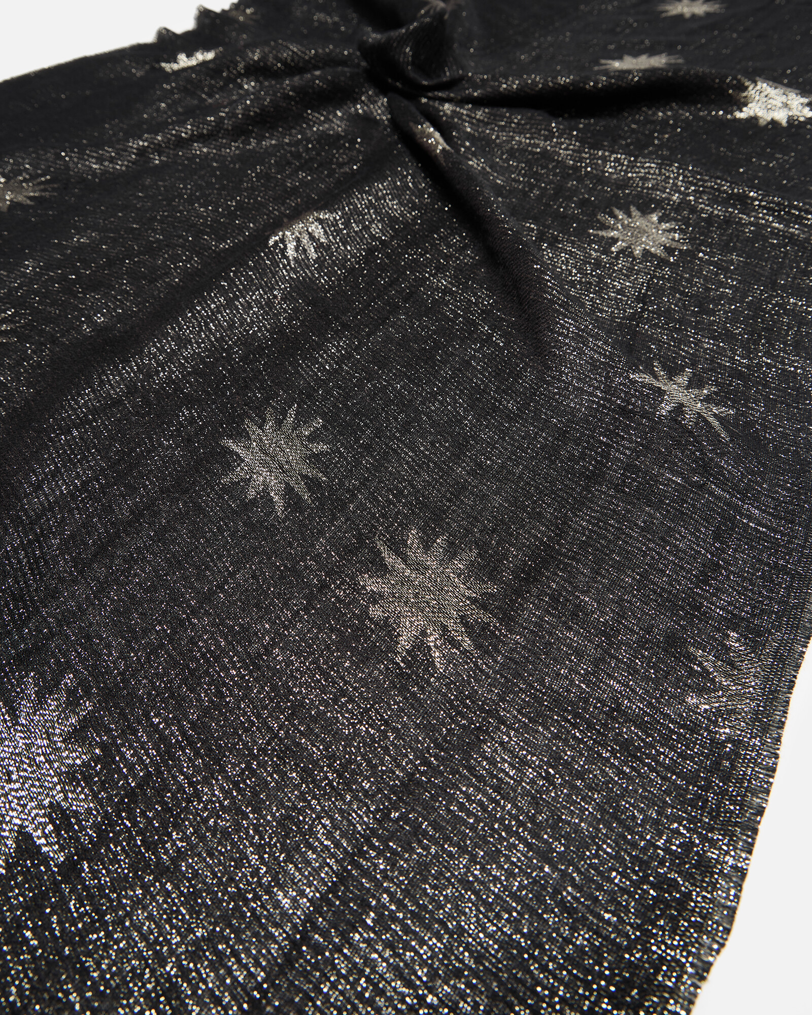 Black Sun Shimmer Lightweight Scarf | Oliver Bonas