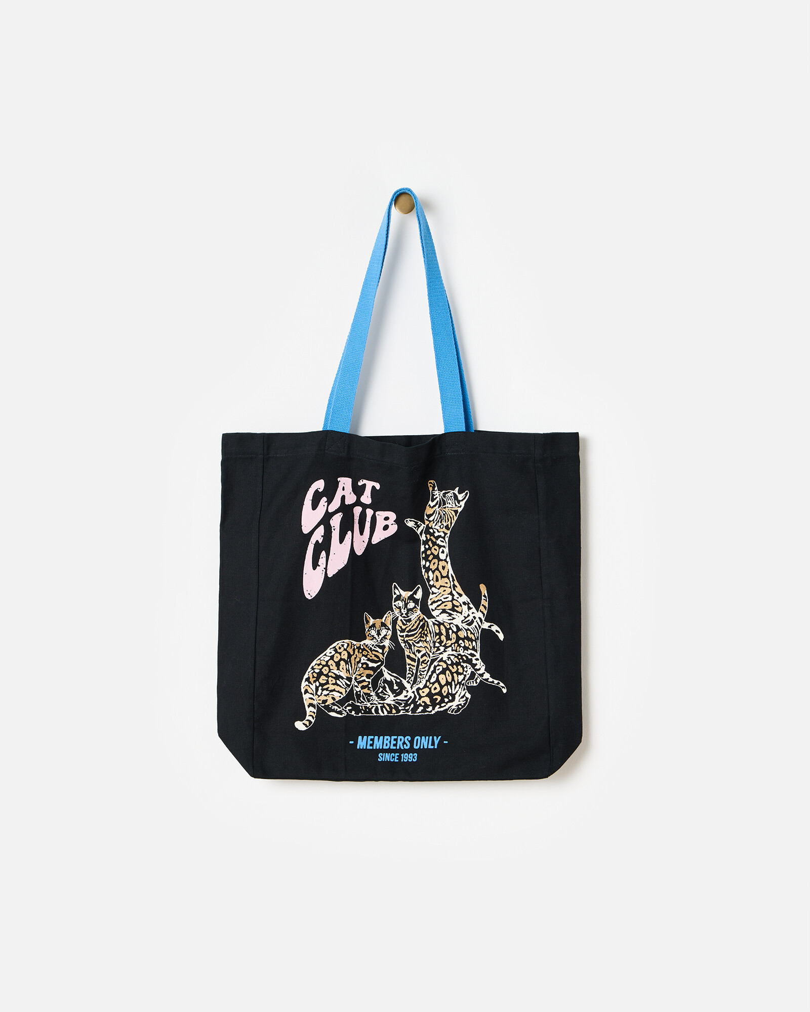 Cat Club Black Shopper Tote Bag | Oliver Bonas
