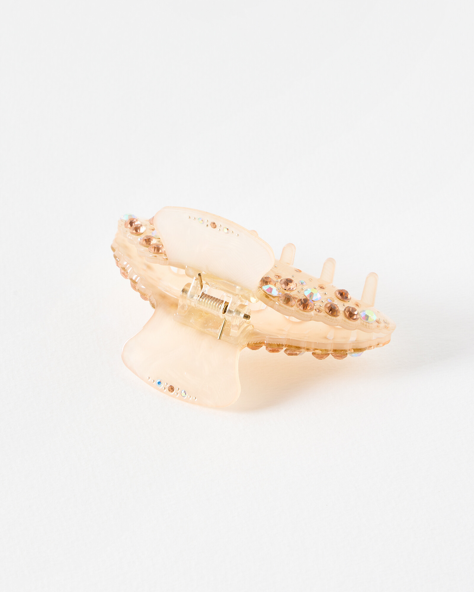 Zahara Pink & Gold Rhinestone Claw Clip | Oliver Bonas