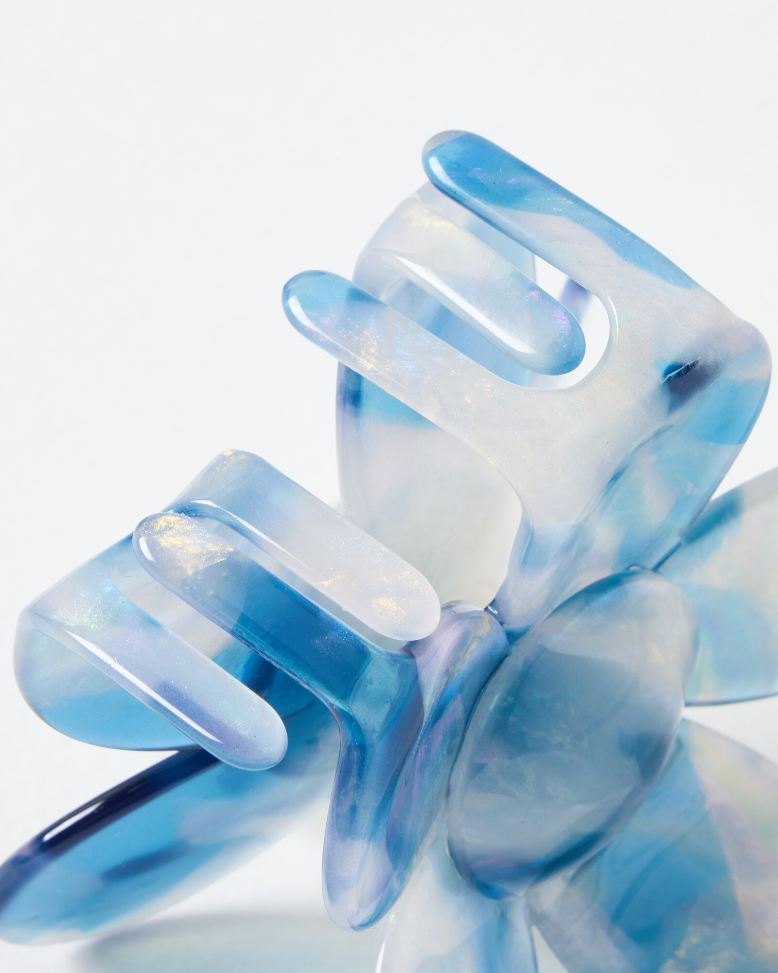 Agnes Flower Shimmer Hair Claw Clips | Oliver Bonas